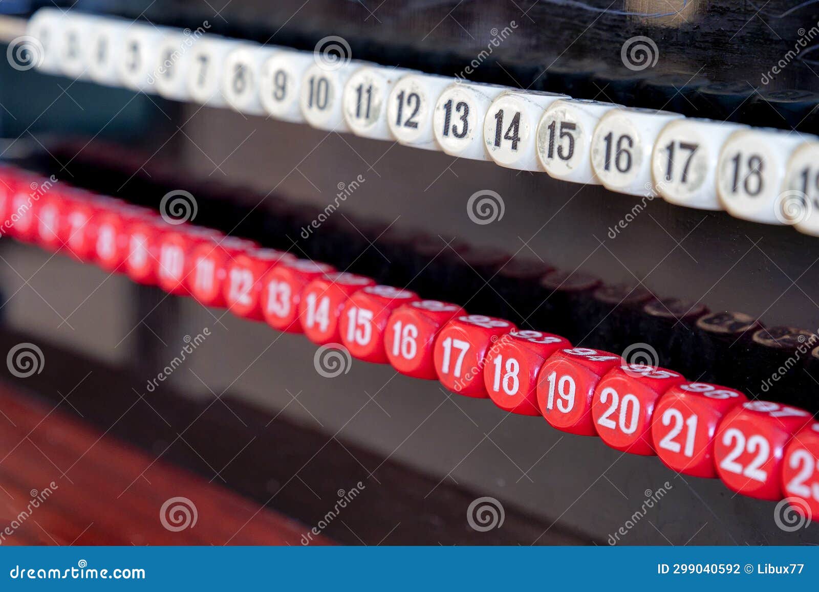 Pool or Billiard Score Keeping Scoreboard Closeup Stock Photo - Image ...