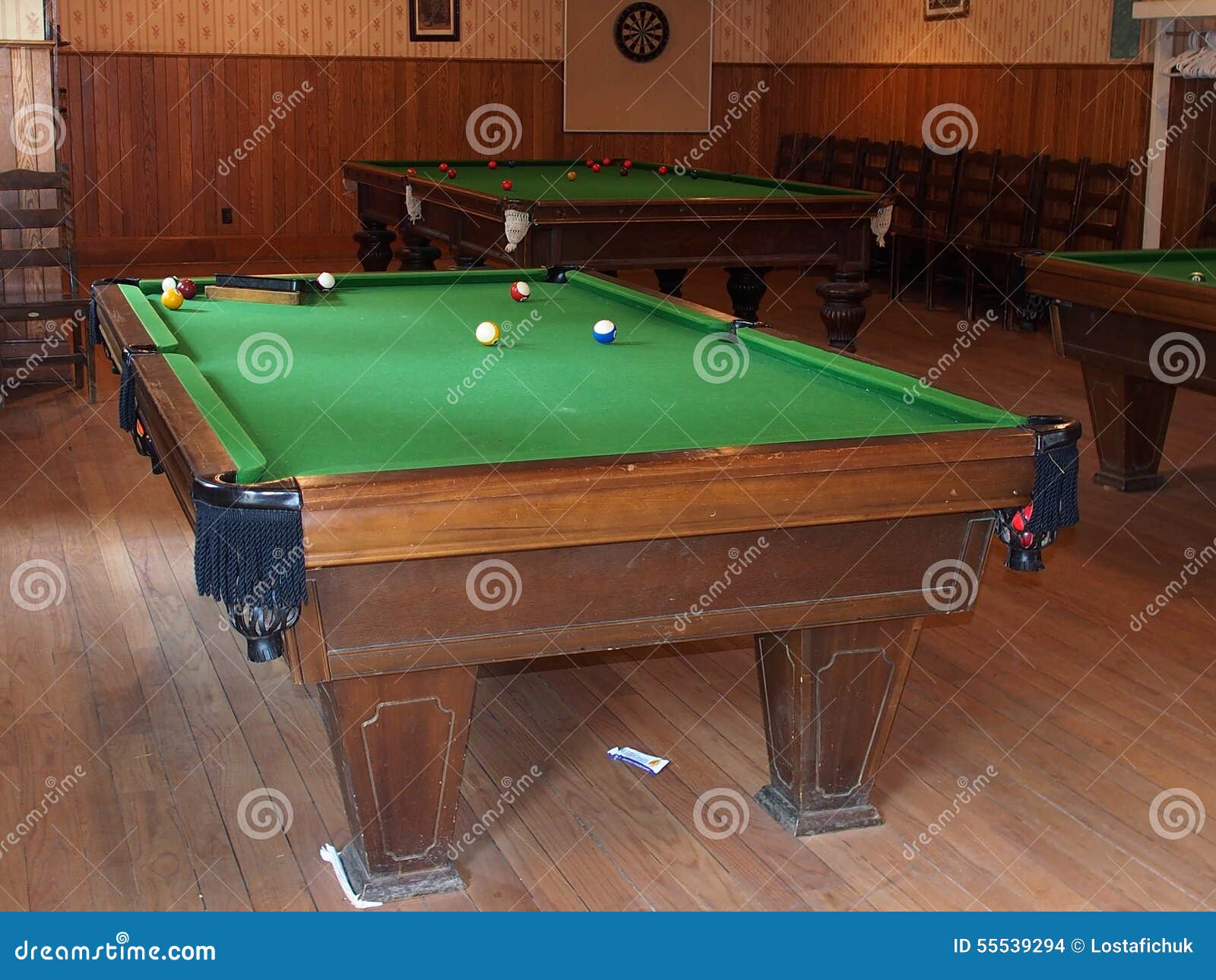 Pool or Billiard Tables stock photo. Image of eight, green - 55539294