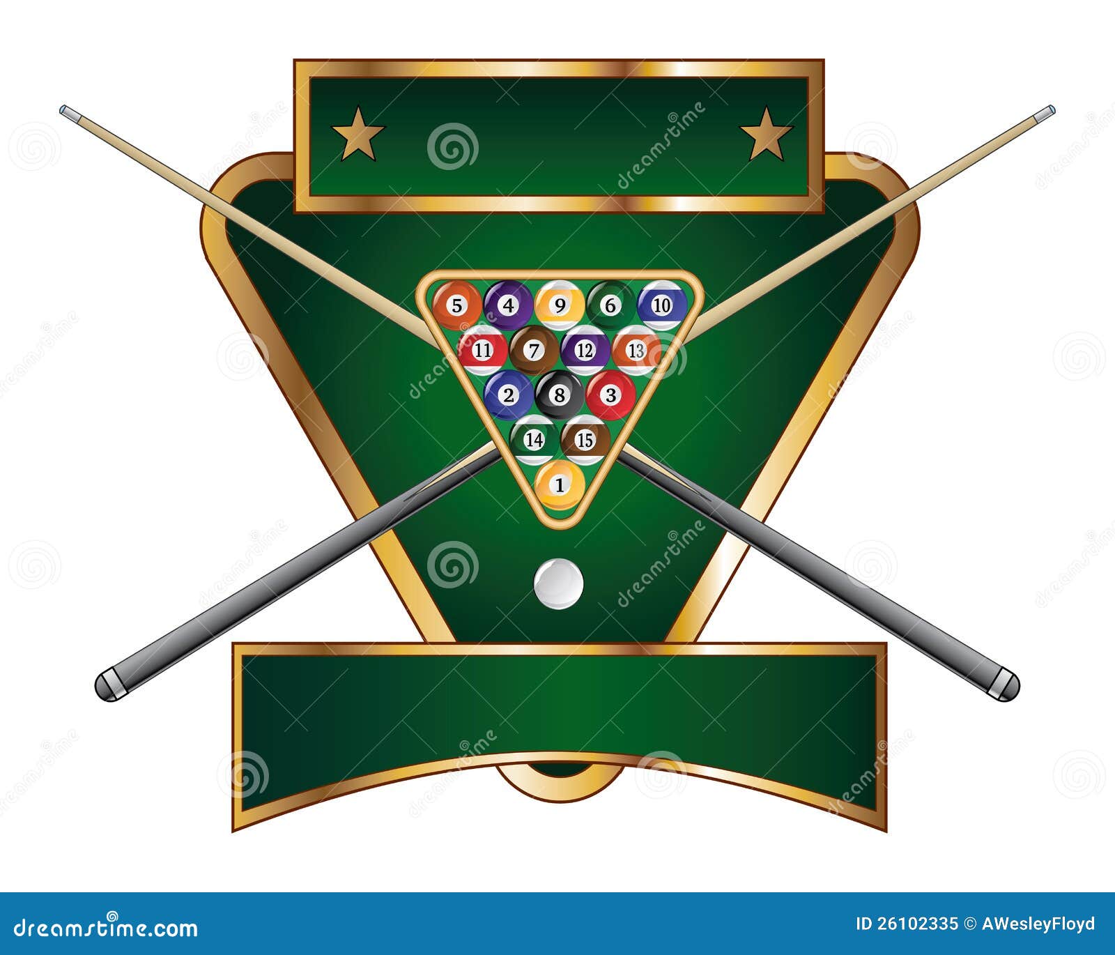 Pool or Billiards Emblem Design Stock Vector - Illustration of stick ...