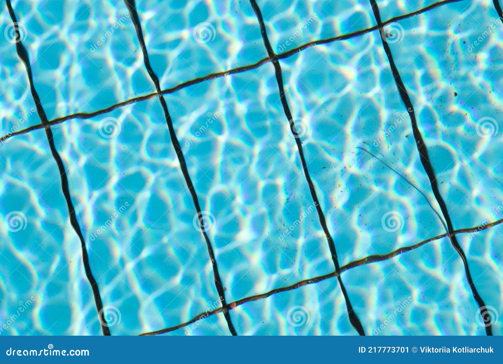 Blue Bottom Of The Pool. Pool Water Top View, Rectangular Pool Tile ...