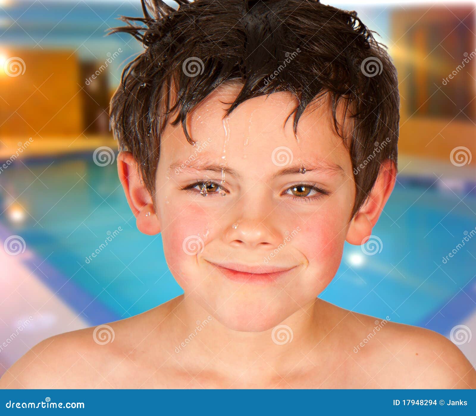 Pool Boy stock photo. Image of little, blue, person, holiday - 17948294