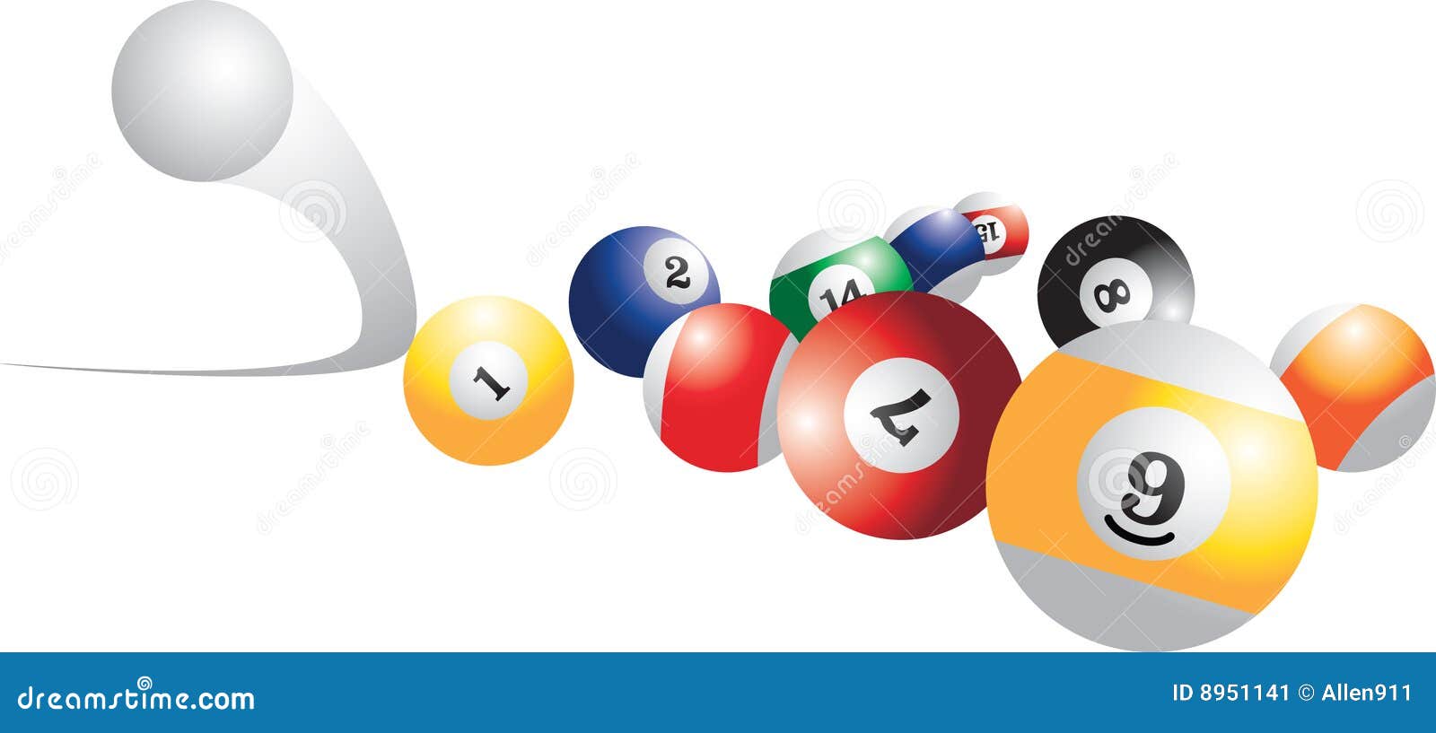 Pool break stock vector. Illustration of ball, generic - 8951141