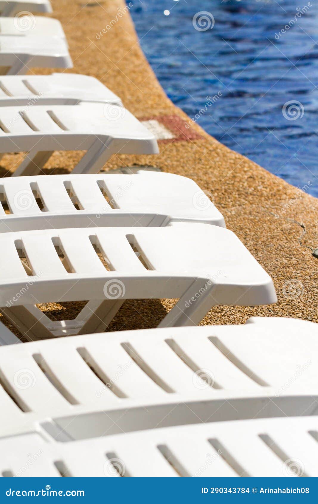 Pool chairs stock photo. Image of blue, water, leisure - 290343784