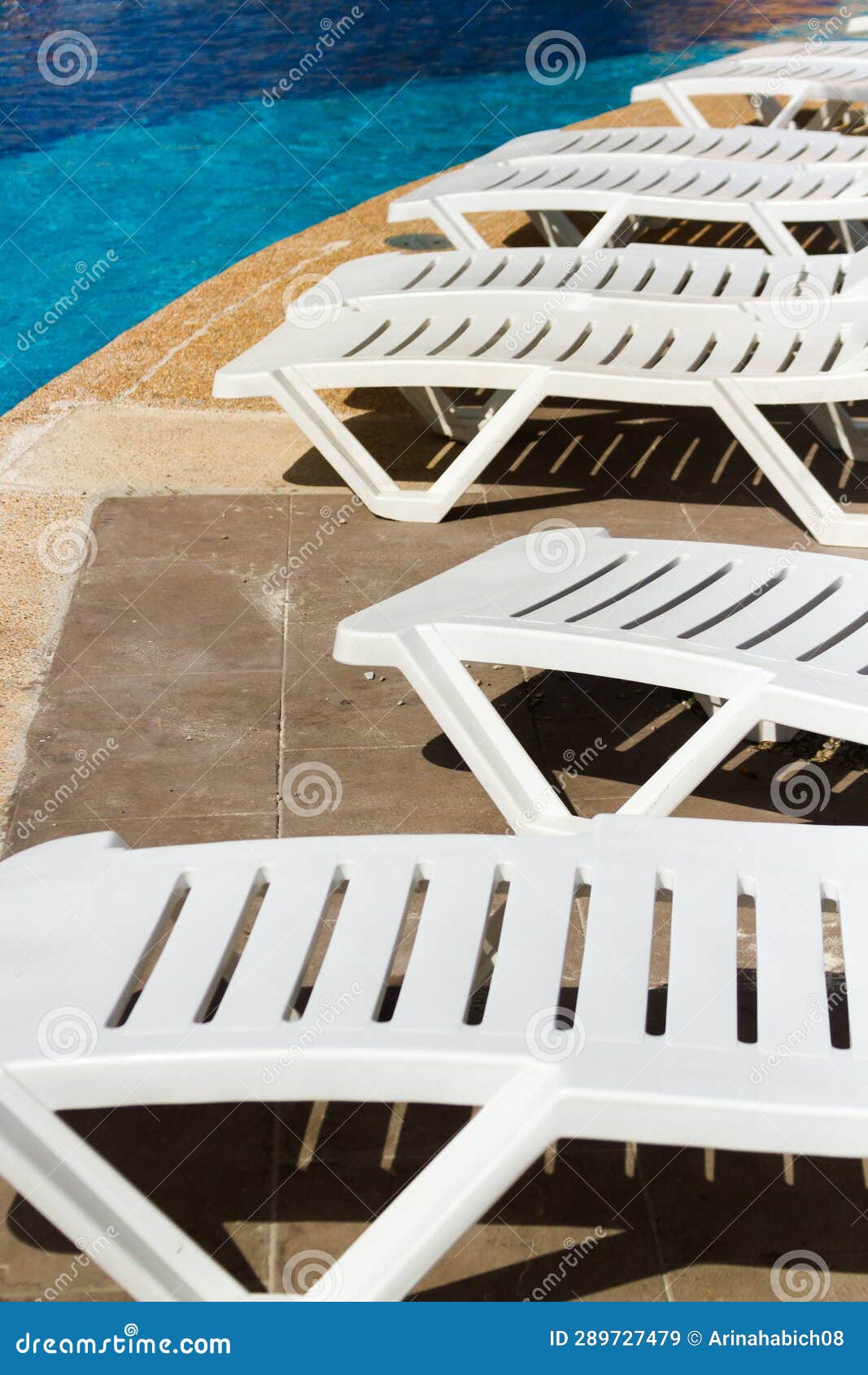 Pool chairs stock image. Image of leisure, mexico, nature - 289727479