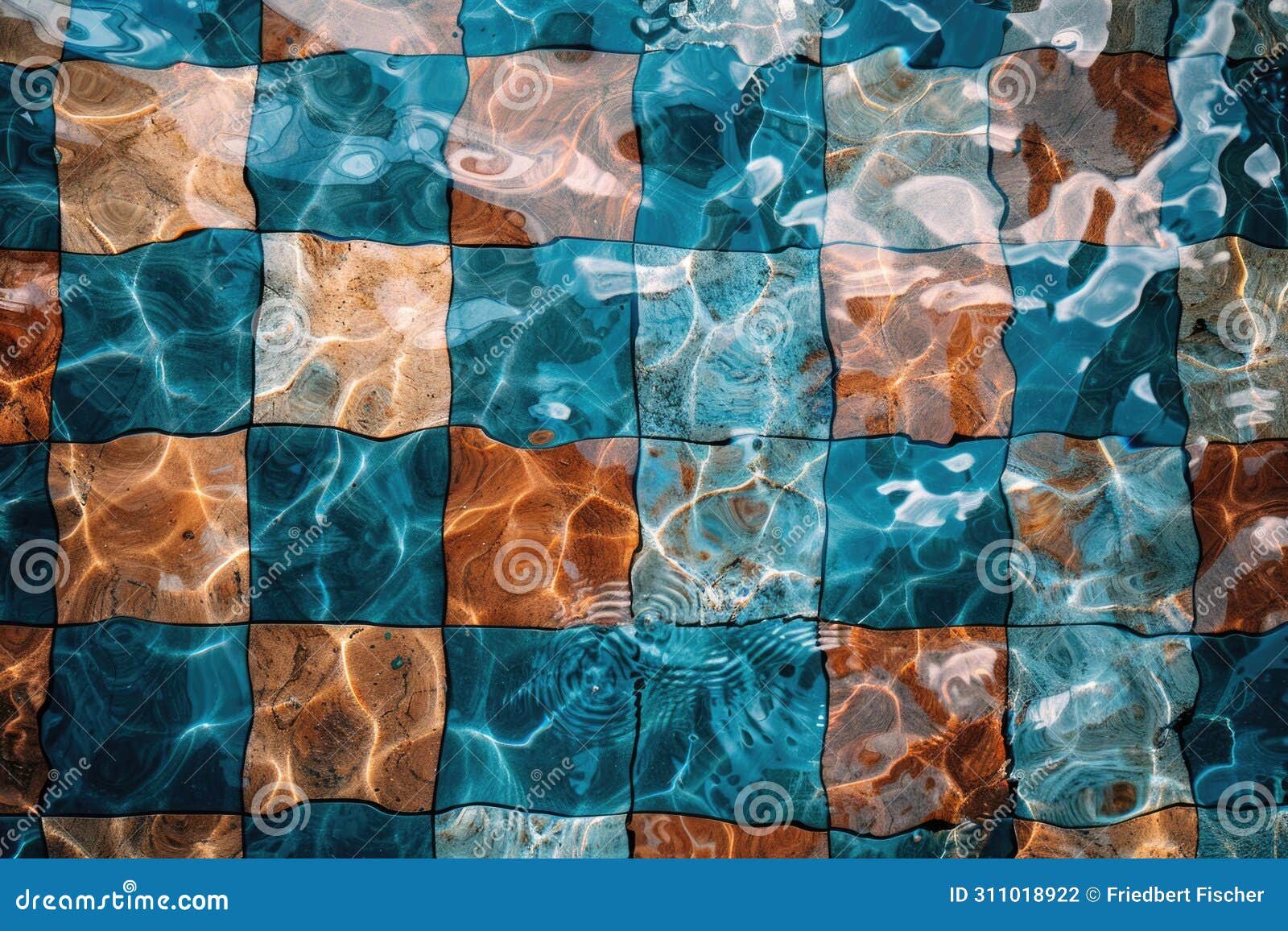 A Pool with a Checkerboard Pattern in the Water Stock Photo - Image of ...