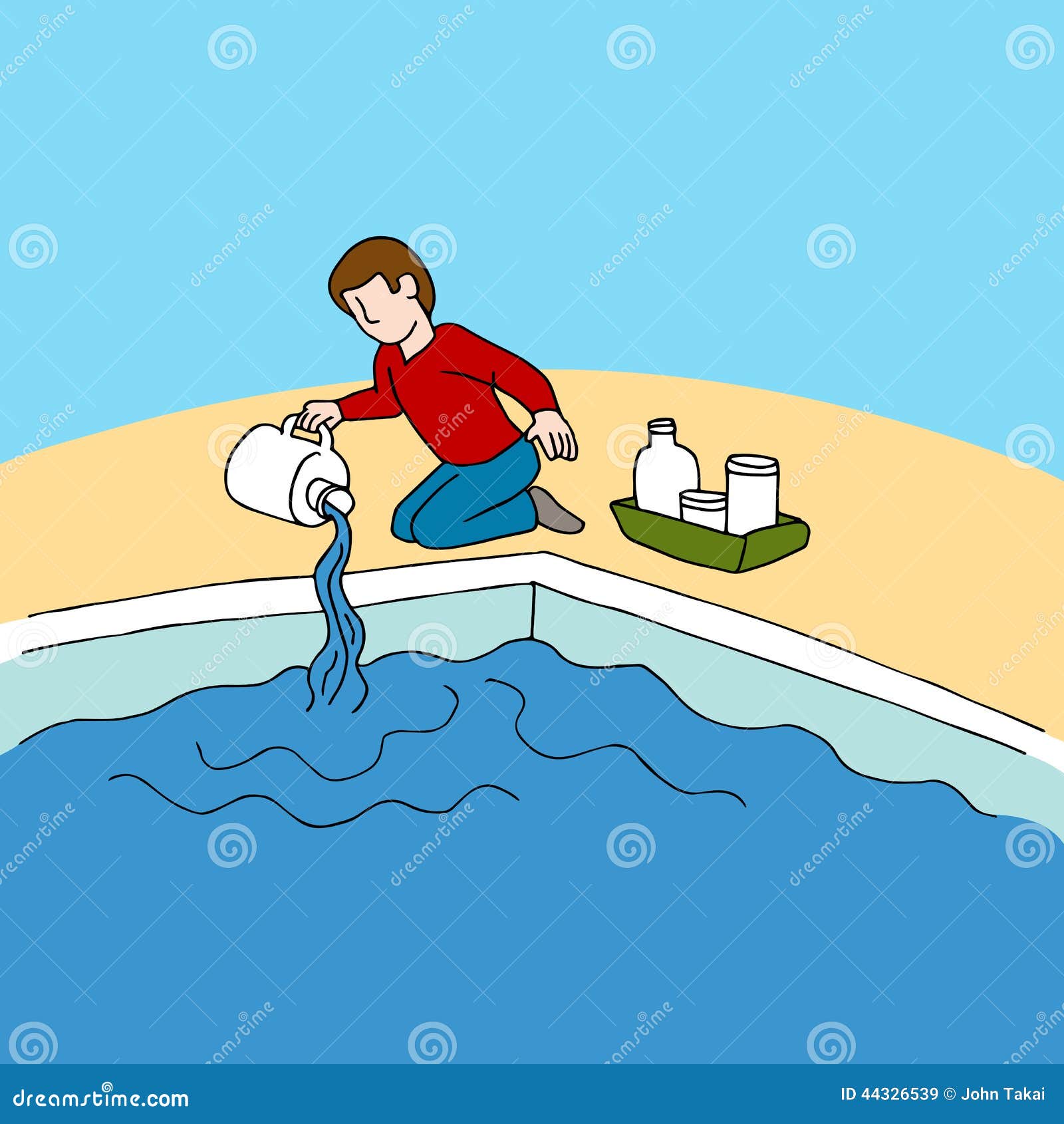 Pool Chemicals stock vector. Illustration of male, graphic - 44326539