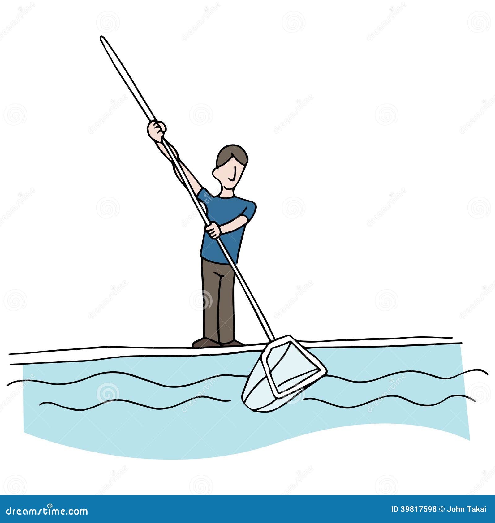 Pool Cleaner stock vector. Illustration of sifting, pole - 39817598