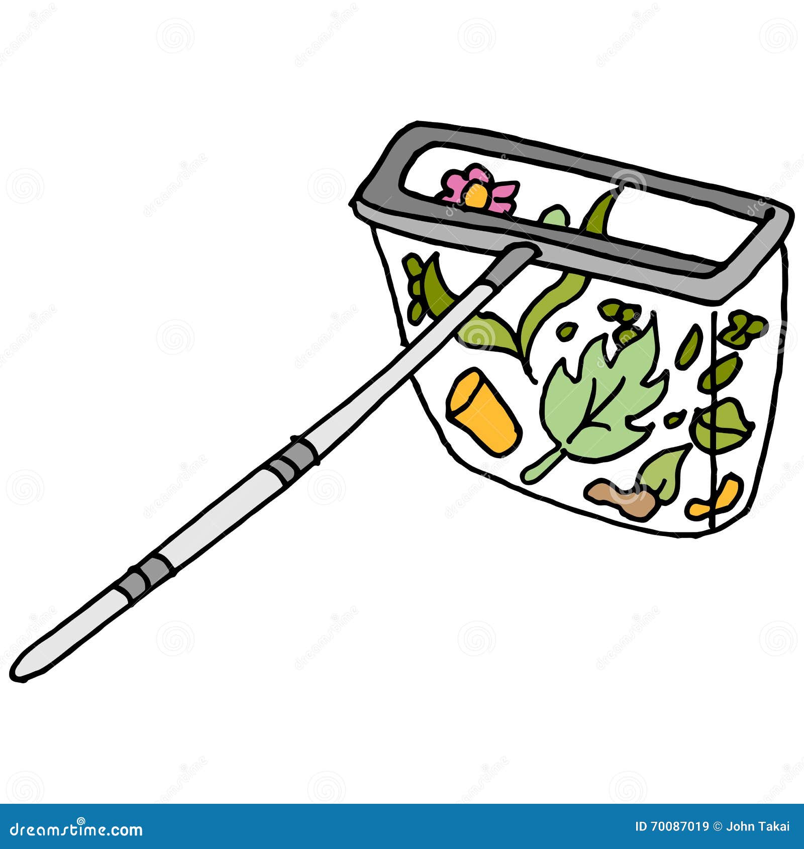 Pool cleaning net stock vector. Illustration of pool - 70087019