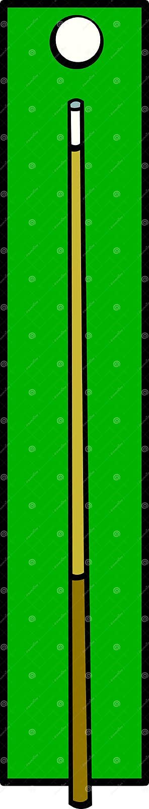 Pool Cue and Ball Vector Illustration Stock Vector - Illustration of ...