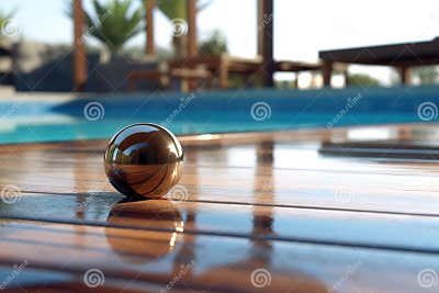 Pool deck. Generated by AI stock illustration. Illustration of ...