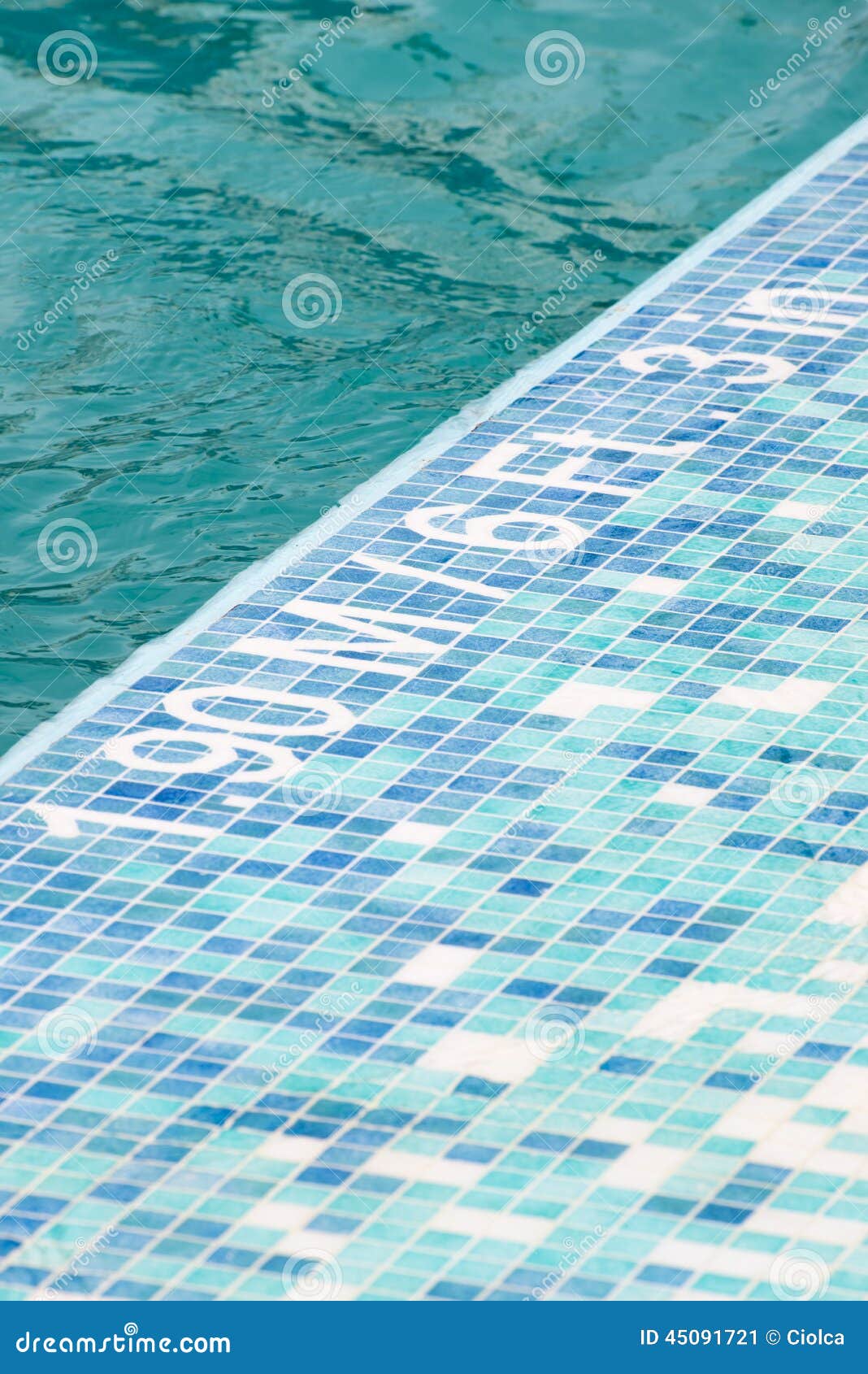 Pool depth indicator stock image. Image of light, recreation - 45091721