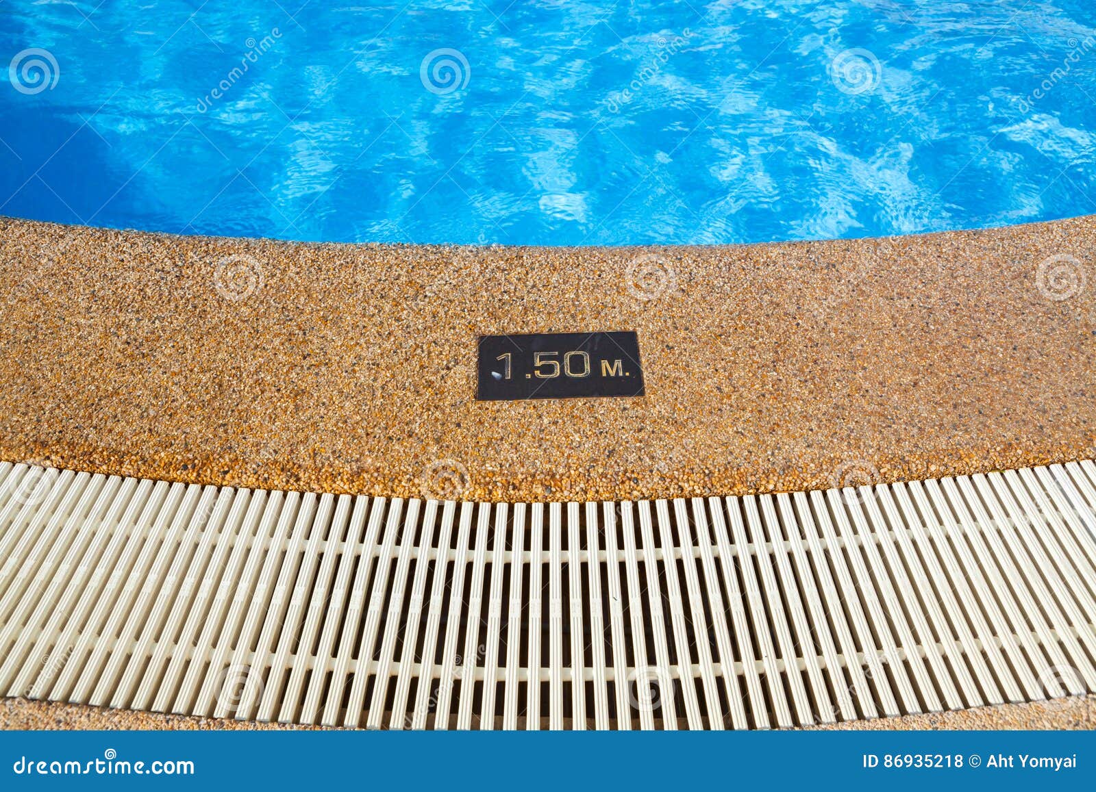 Pool depth sign. stock photo. Image of recreation, danger - 86935218