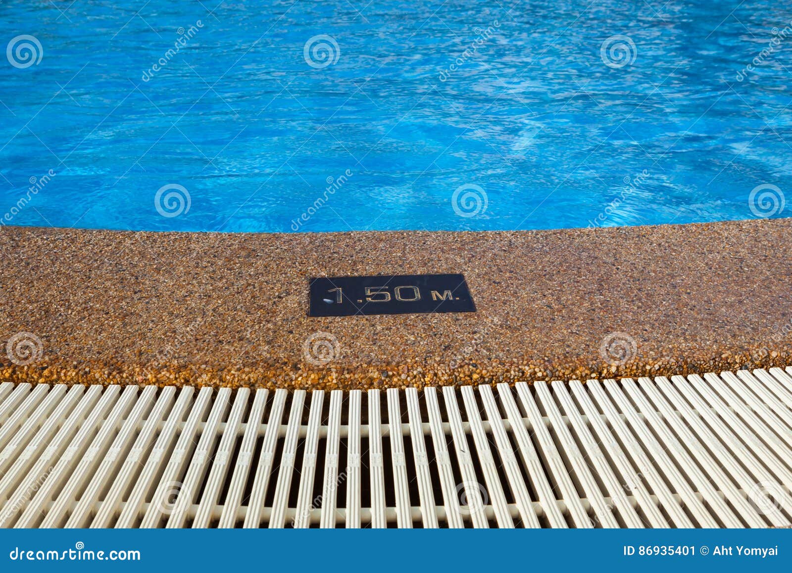 Pool depth sign. stock image. Image of recreation, bright - 86935401