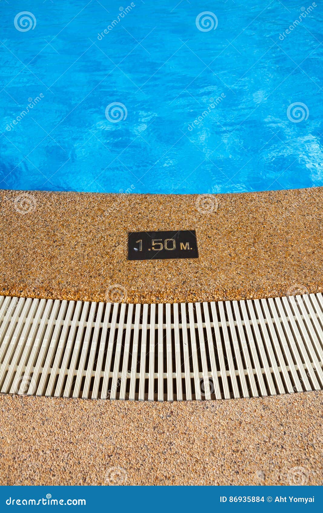 Pool depth sign. stock photo. Image of swim, detail, black - 86935884