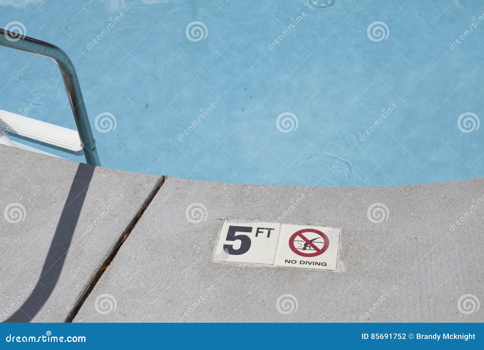 Pool Depth Warning stock photo. Image of activity, outside - 85691752
