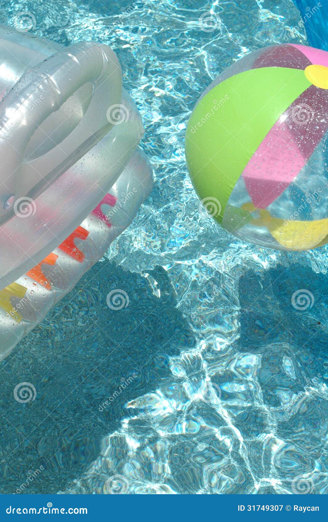 Pool Details stock image. Image of flotation, ball, blue - 31749307