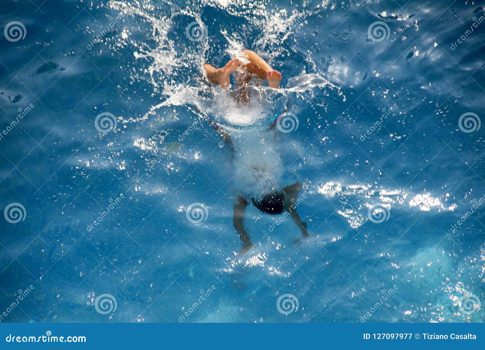 Pool dive - splash stock image. Image of jump, foot - 127097977