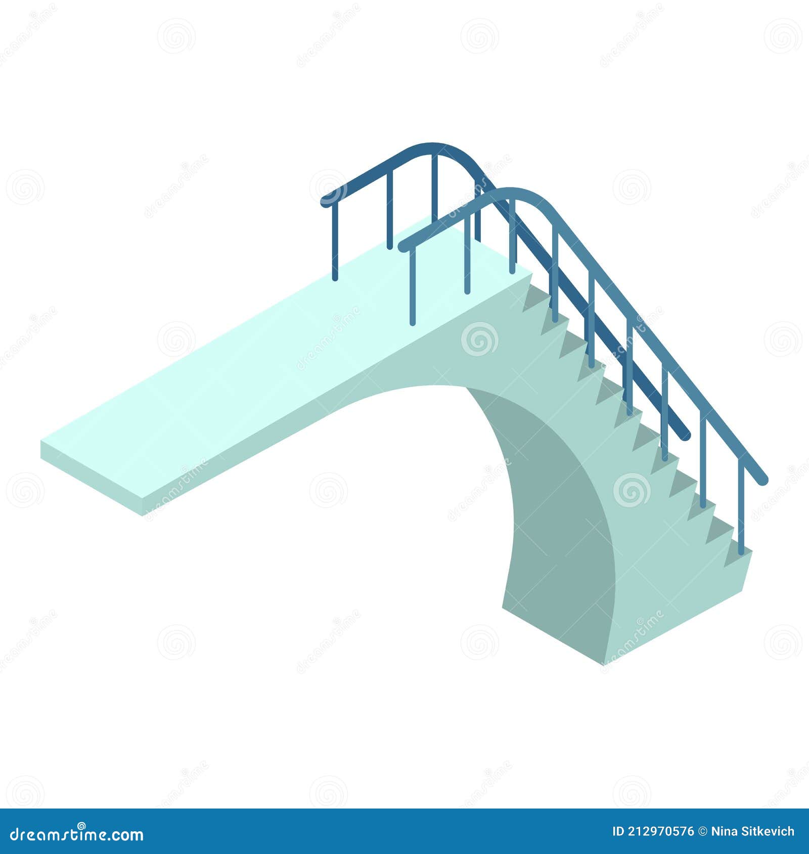 Pool Diving Board Icon, Isometric Style Stock Vector - Illustration of ...