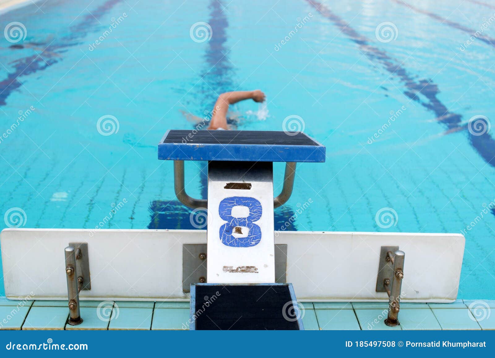 Pool Diving Platform stock photo. Image of pool, blue - 185497508