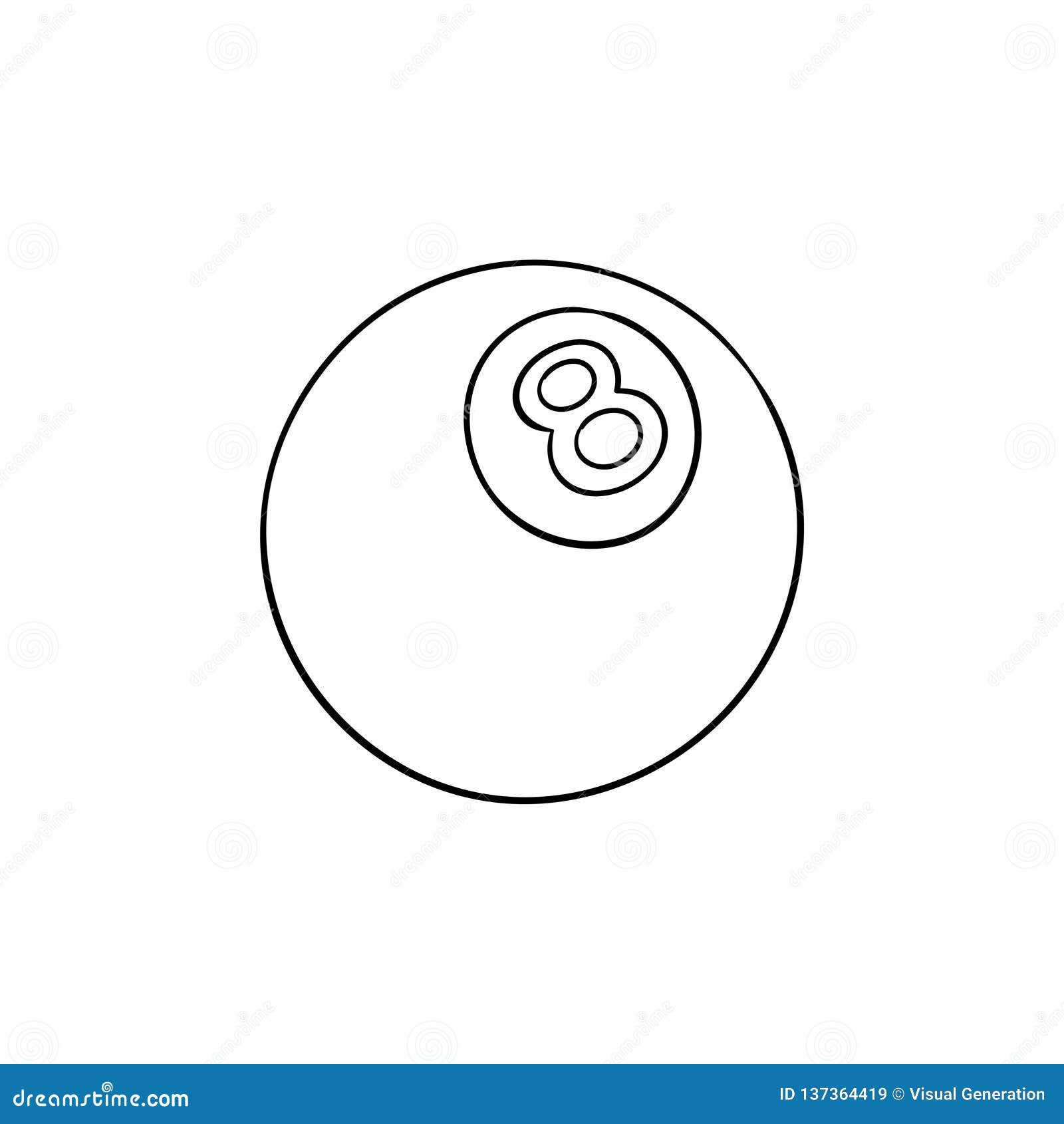 Pool Eight Ball Hand Drawn Outline Doodle Icon. Stock Vector ... Pool Eight Ball Hand Drawn Outline Doodle Icon. Stock Vector ...