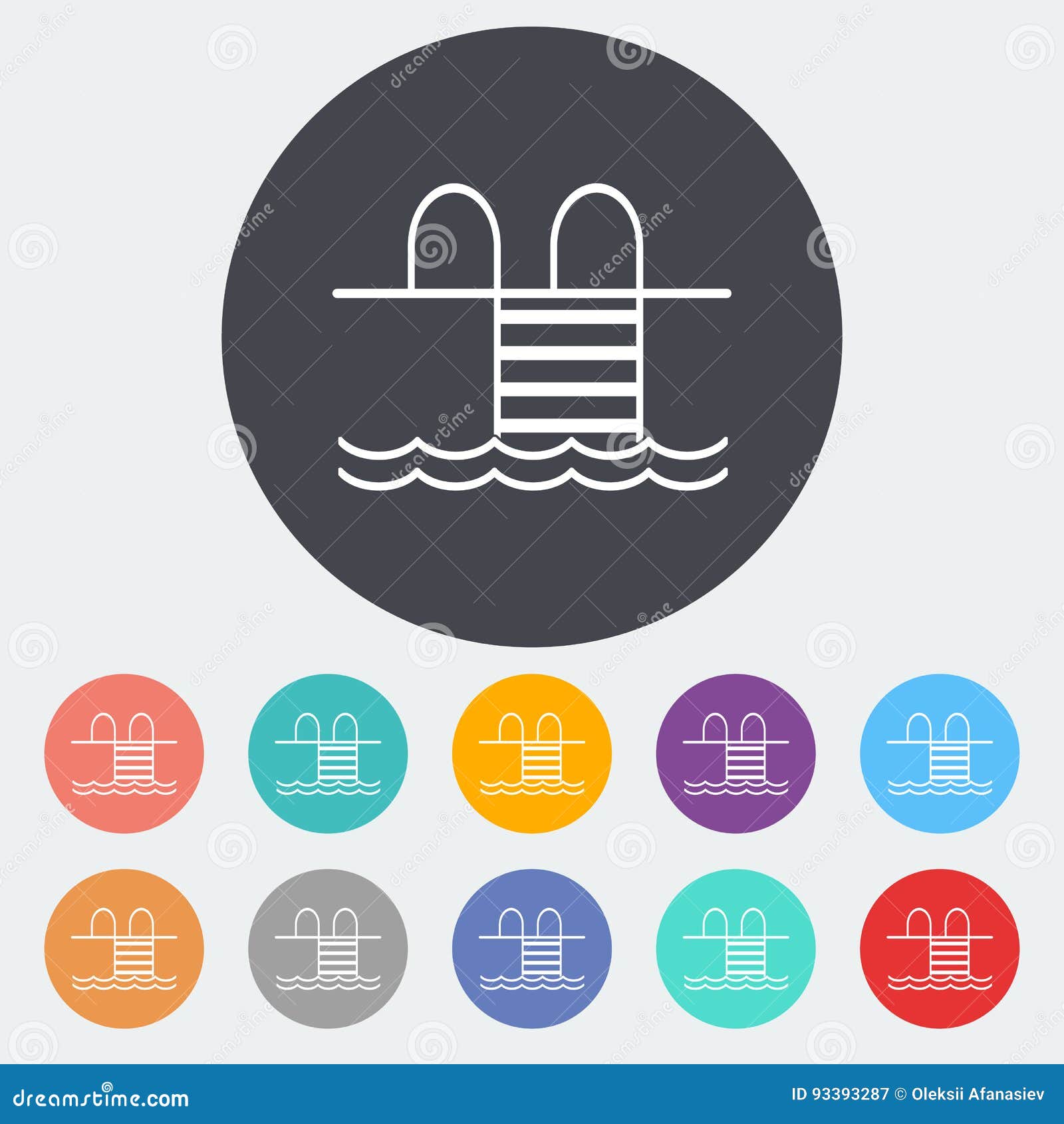Pool flat icon. stock vector. Illustration of healthy - 93393287