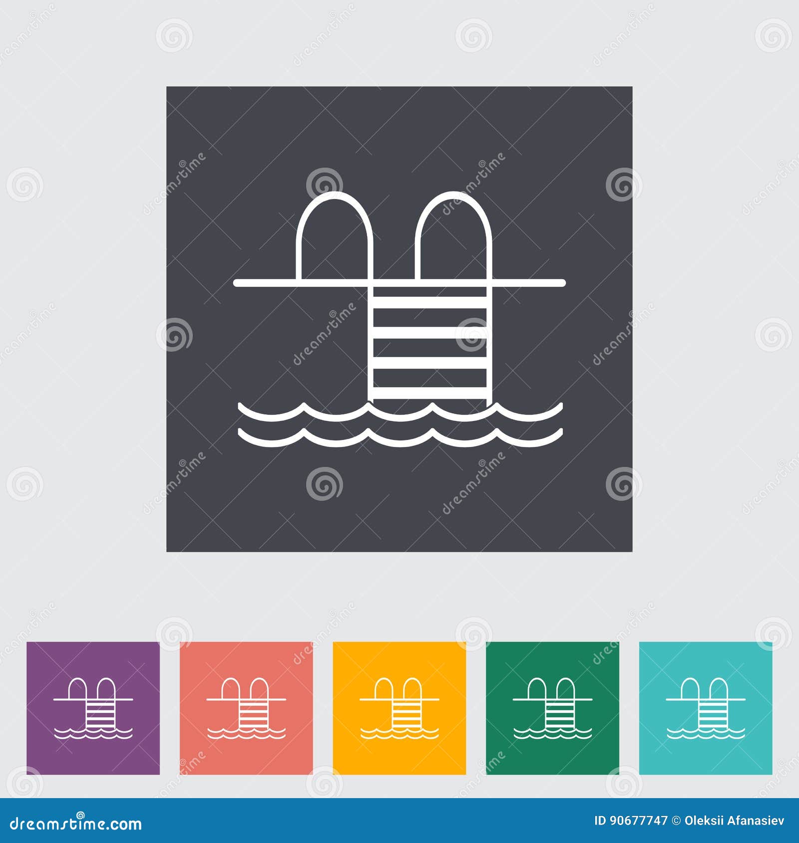 Pool flat icon. stock vector. Illustration of blue, lifestyle - 90677747