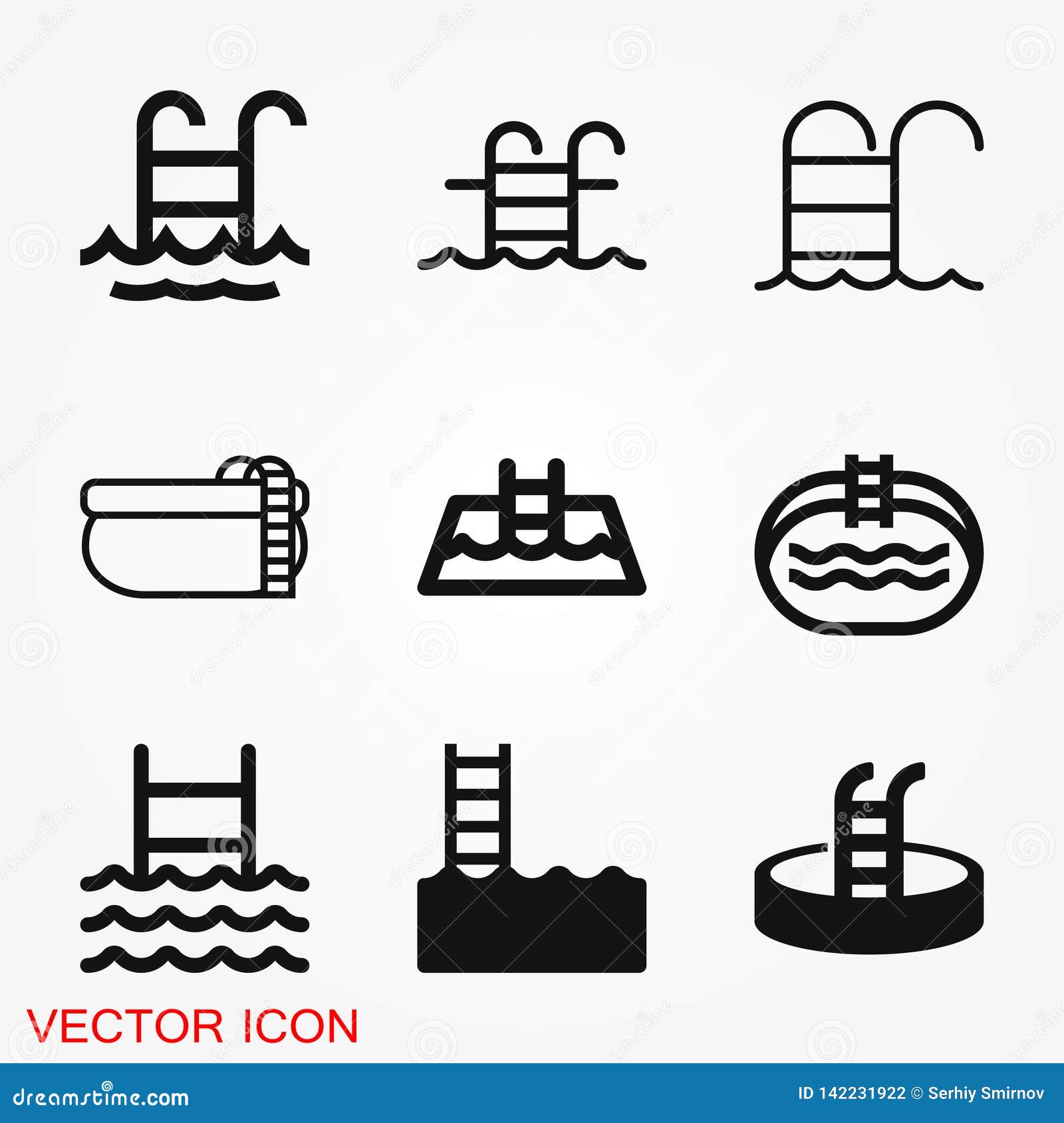 Pool Flat Icon Vector Sign Symbol for Design Stock Vector ...