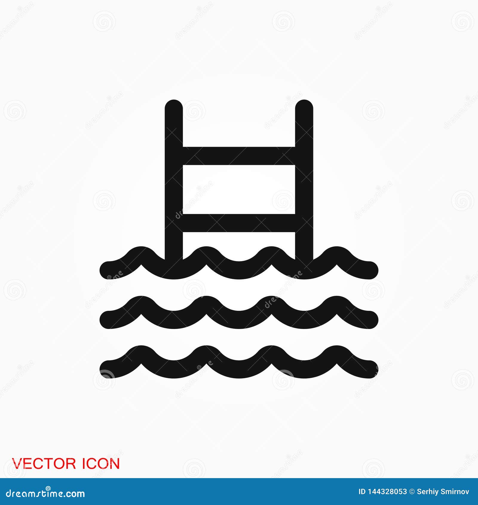 Pool Flat Icon Vector Sign Symbol for Design Stock Illustration ...