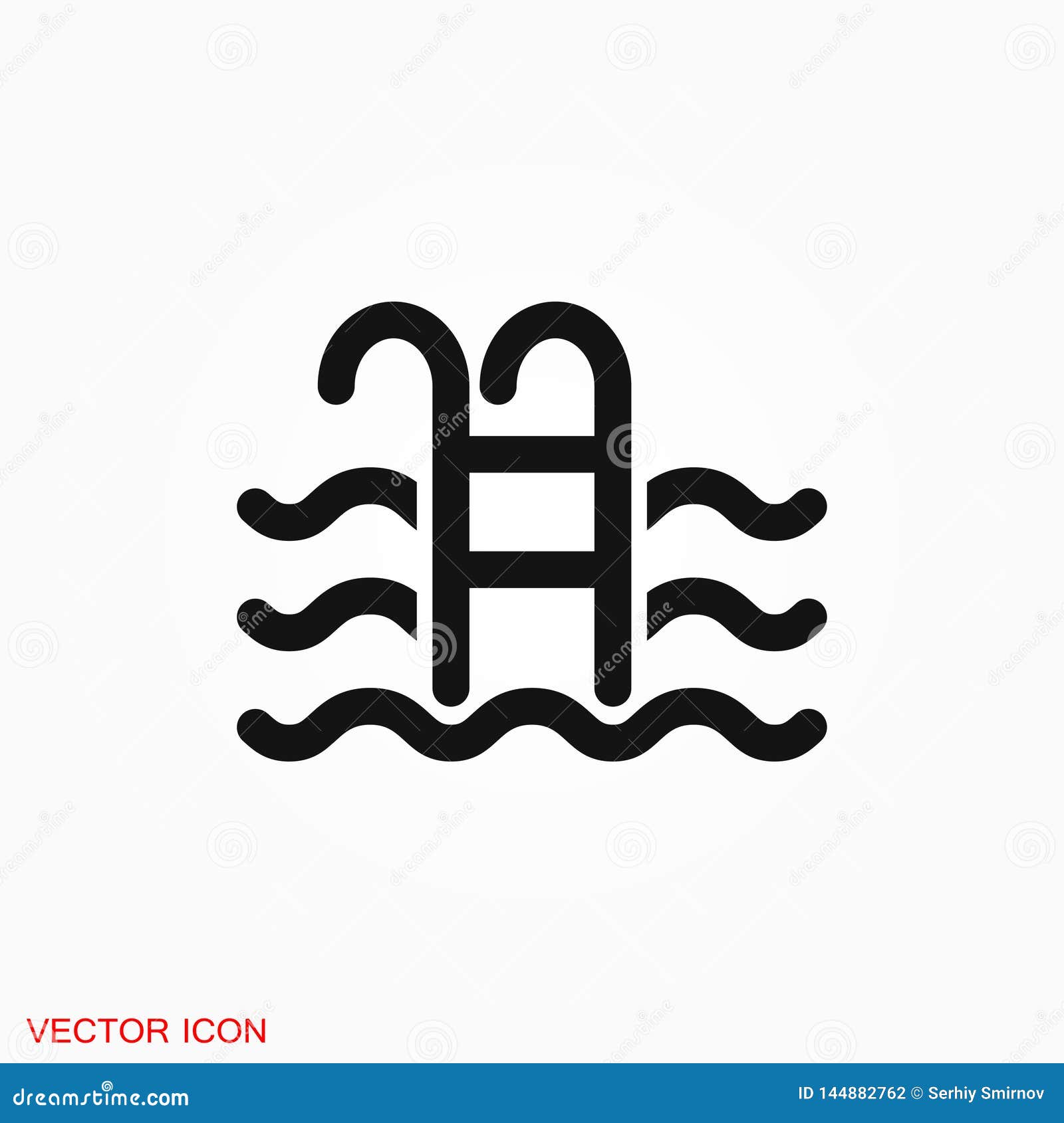 Pool Flat Icon Vector Sign Symbol for Design Stock Illustration ...