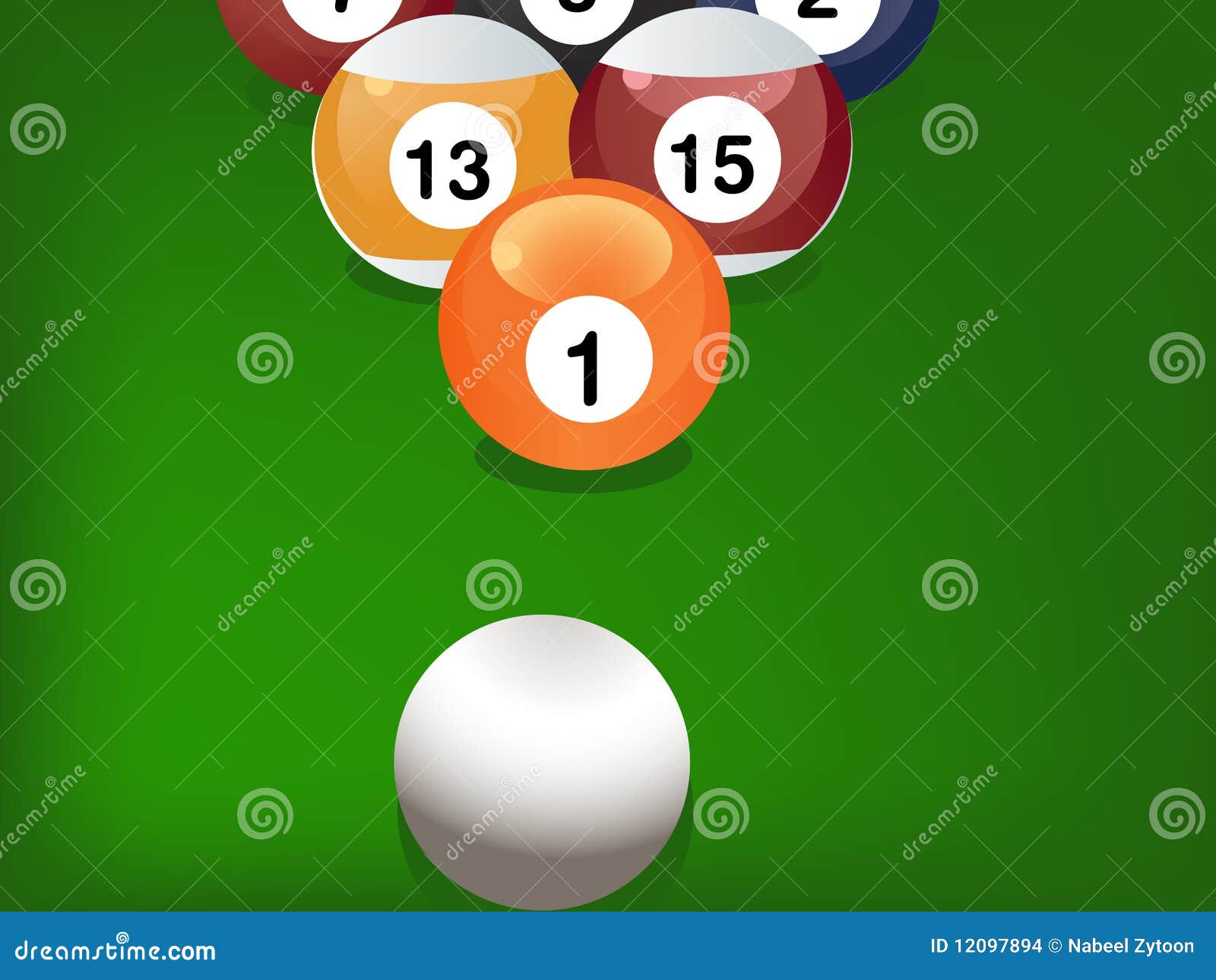 Pool game stock vector. Illustration of balls, graphic - 12097894