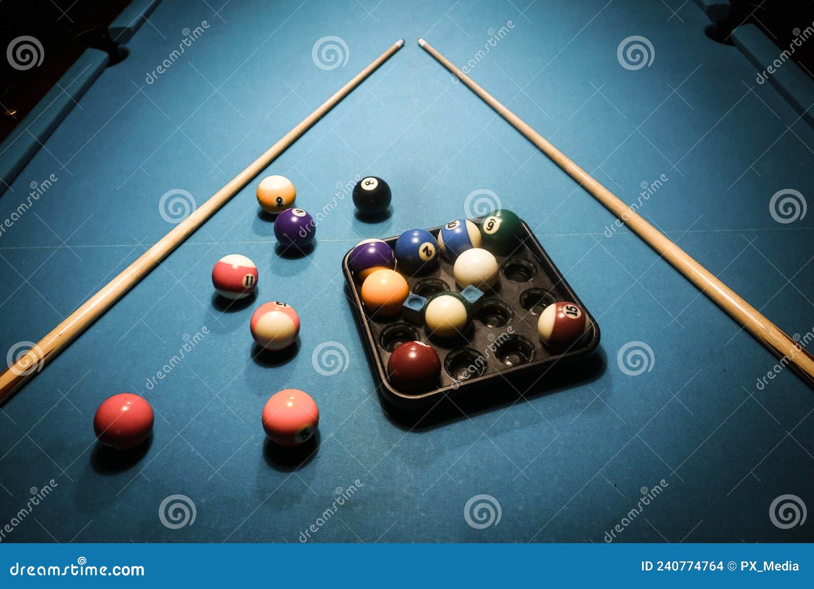 Pool Game - Balls and Sticks on a Table Stock Photo - Image of pool ...
