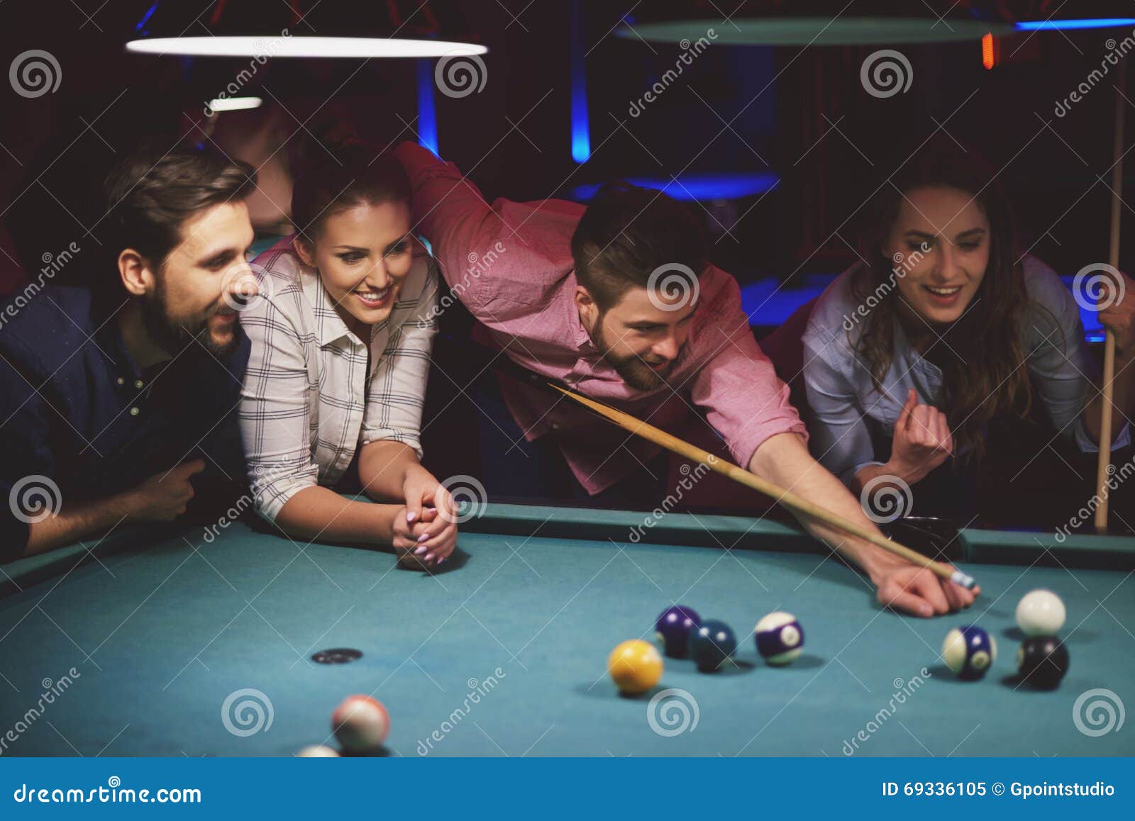 Pool game stock image. Image of competition, billiard - 69336105