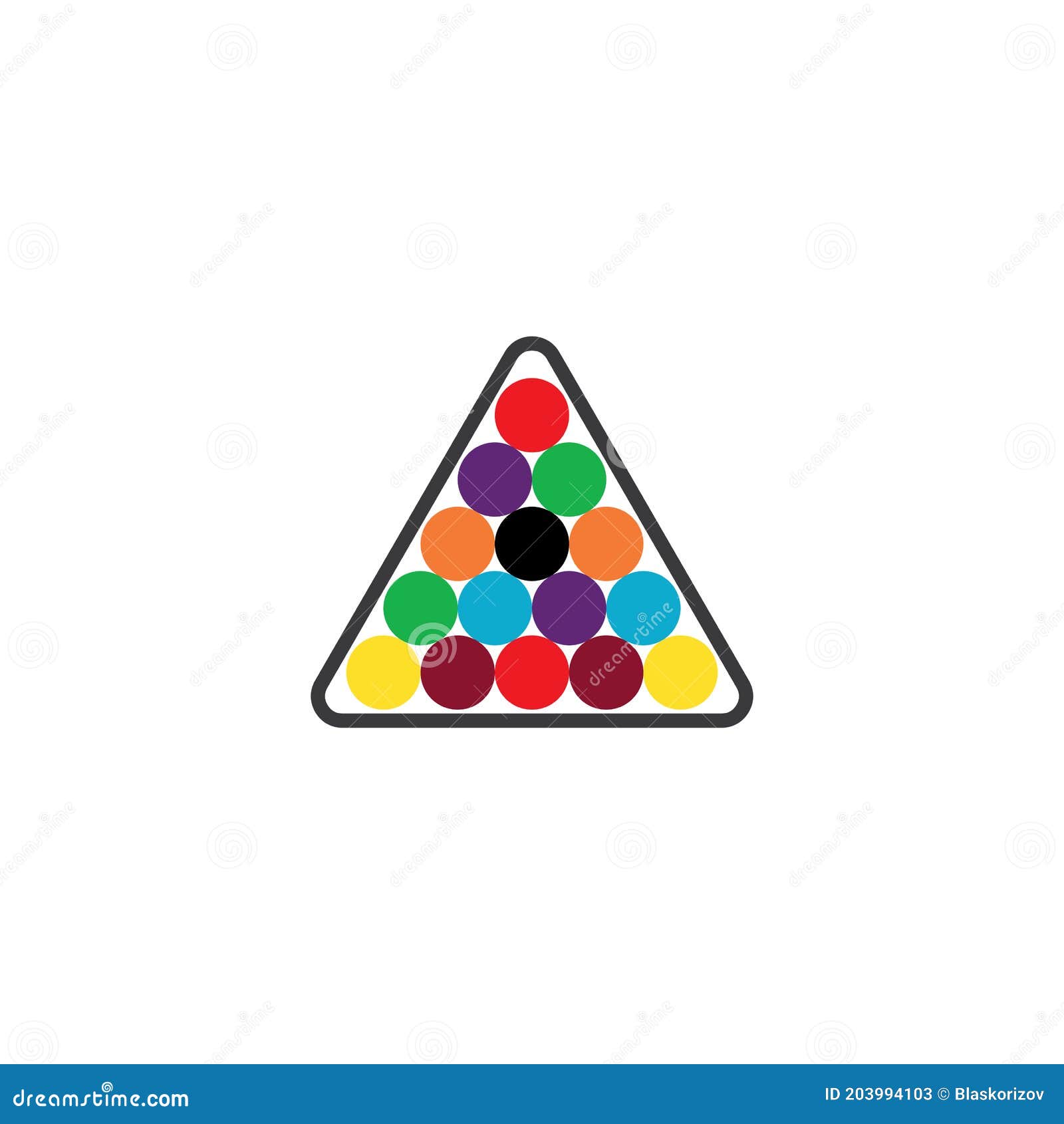 Pool Game Logo Triangle Icon Vector Symbol Stock Vector - Illustration ...