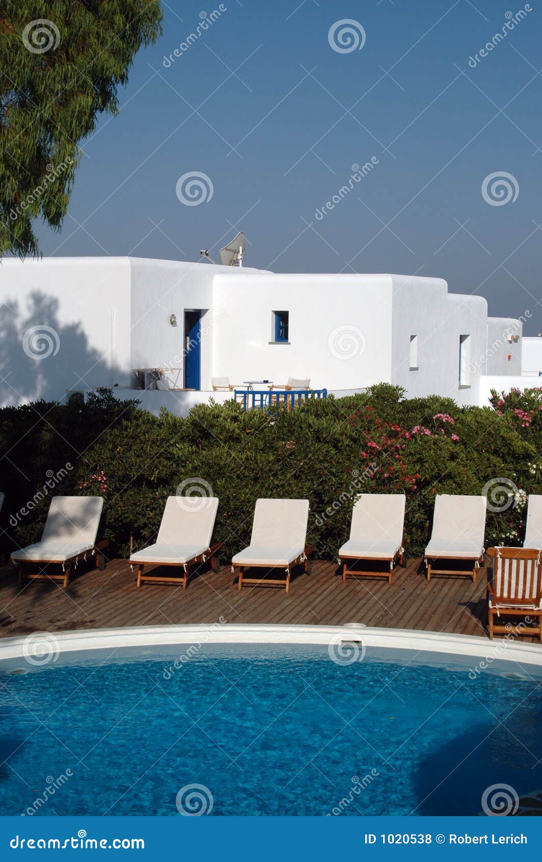 Pool greek hotel stock photo. Image of clear, summer, architecture ...