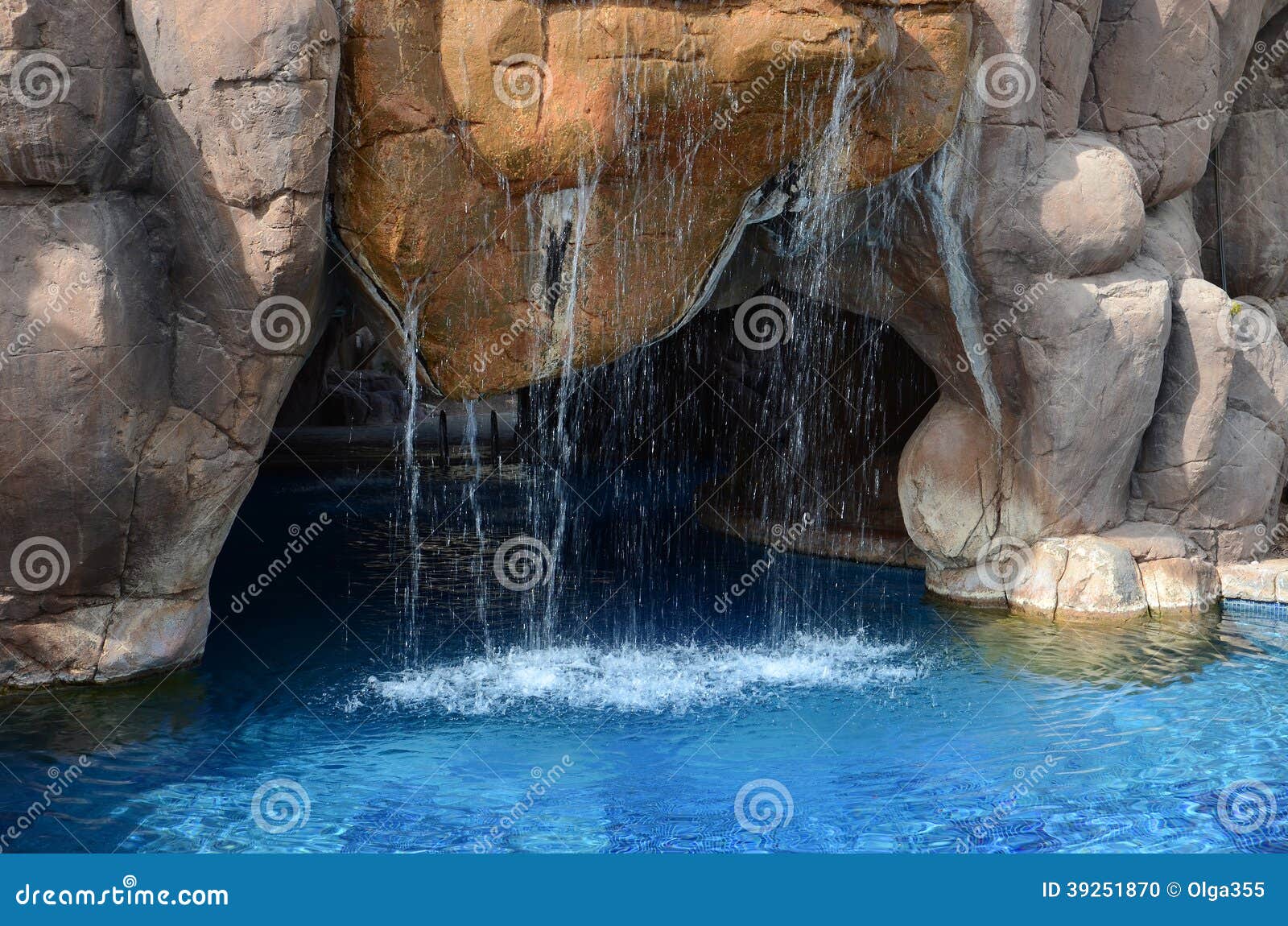 Pool in the grotto stock photo. Image of pool, streams - 39251870