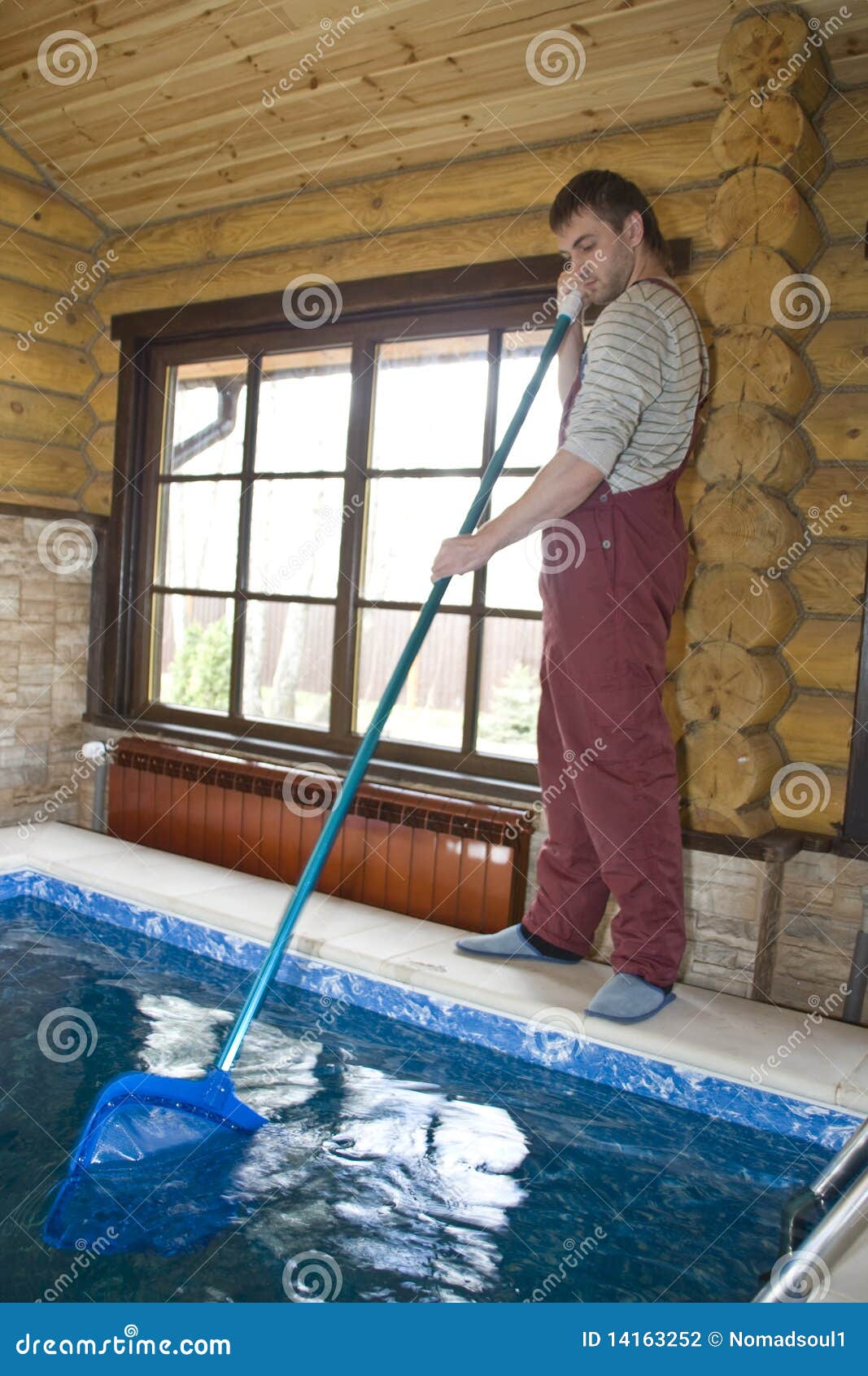 Pool guy stock photo. Image of shiny, radiator, indoors - 14163252