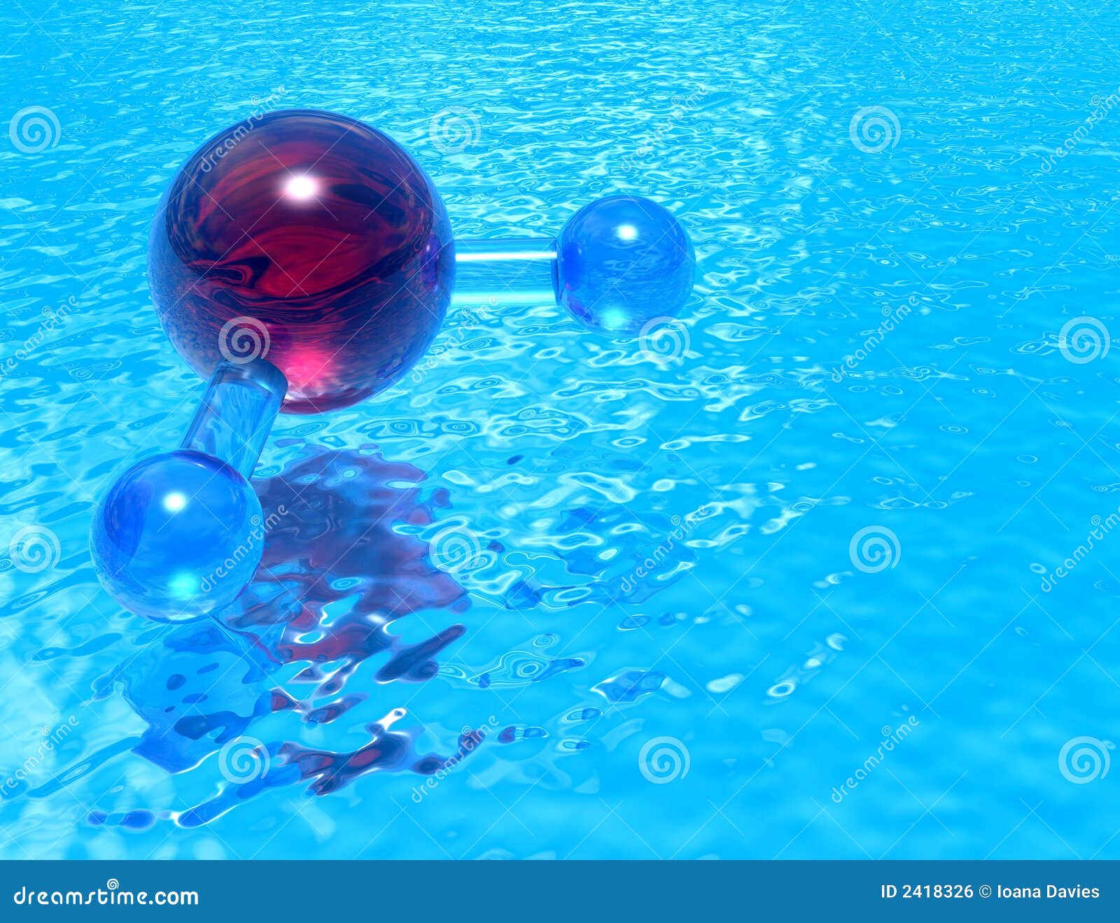 Pool of H2O - red stock illustration. Illustration of fluid - 2418326