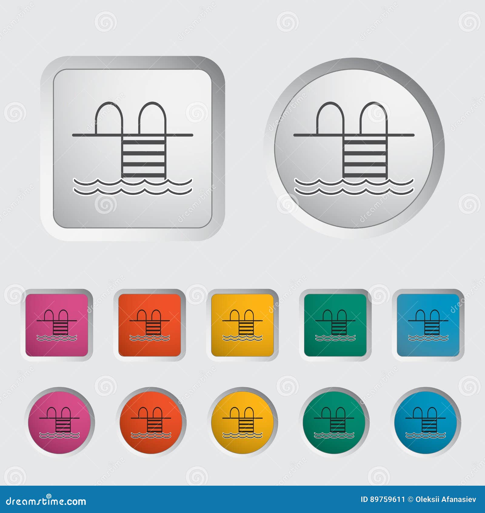 Pool icon. 2 stock vector. Illustration of simplicity - 89759611