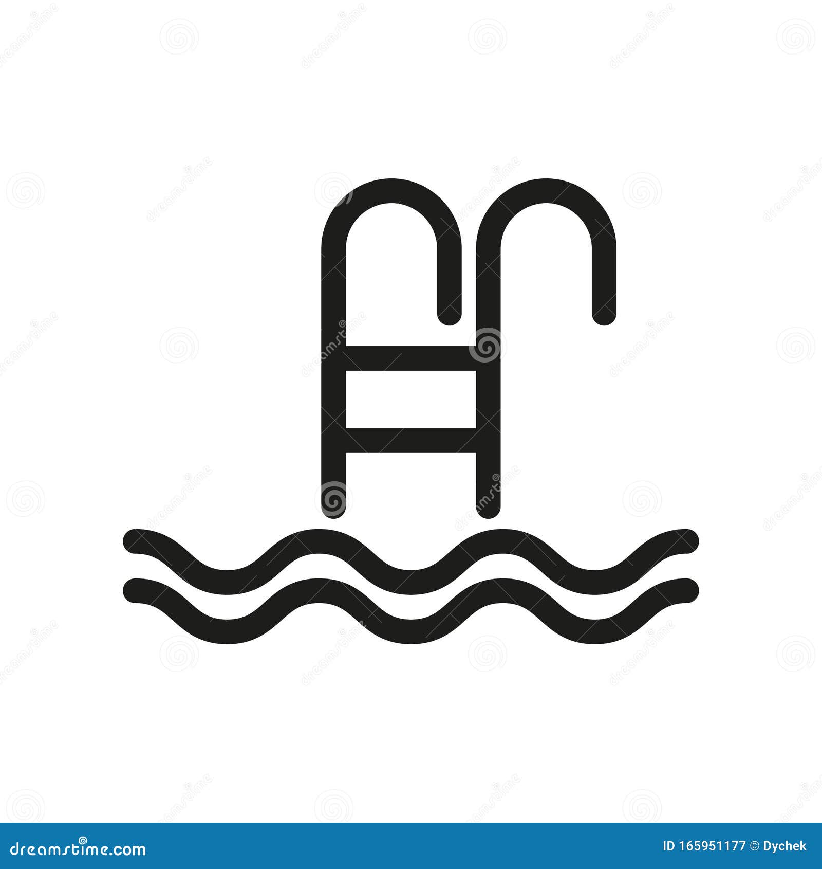 Pool Icon. Simple Linear Vector Illustration Stock Vector ...