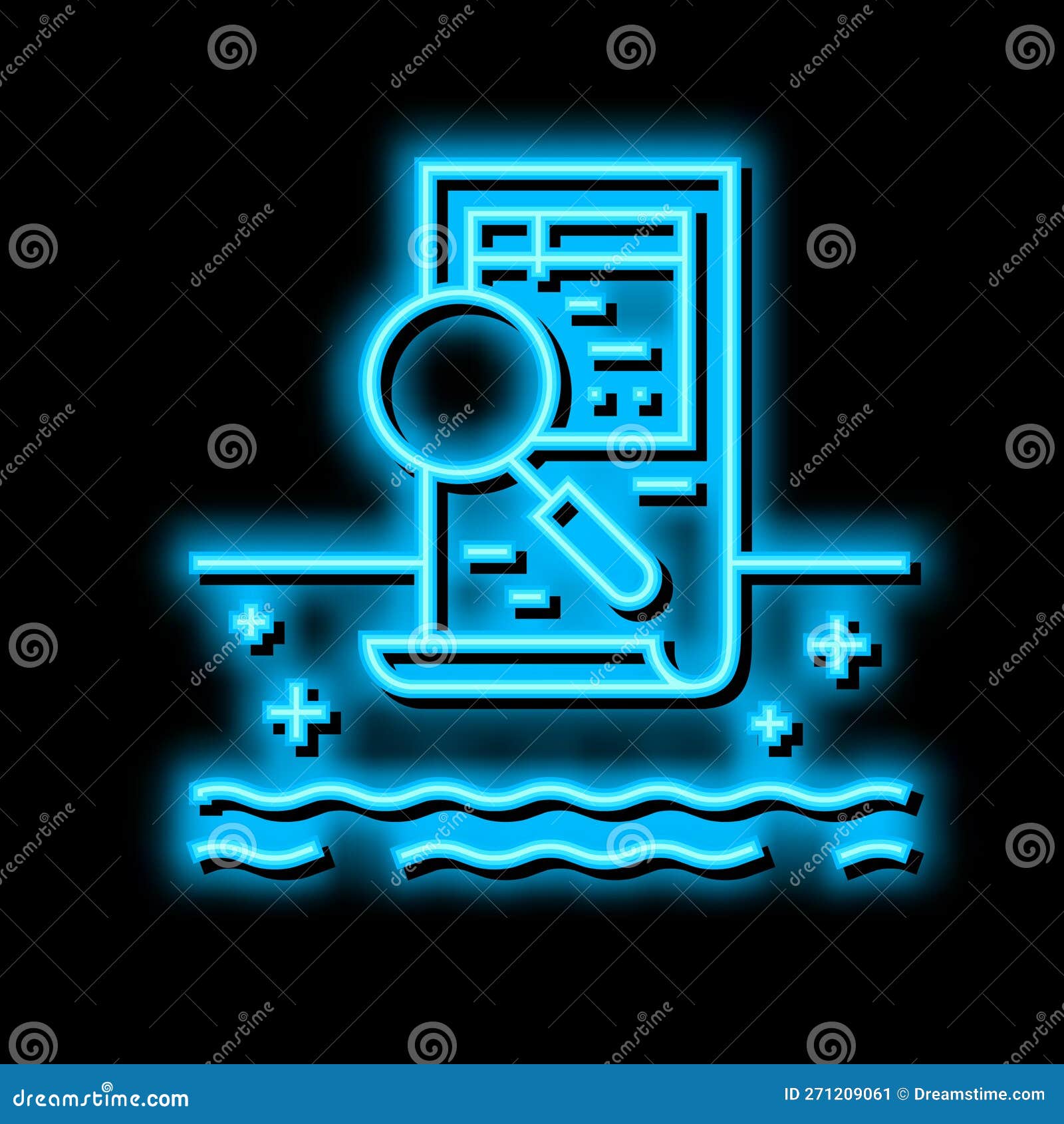 Pool Inspection Services Neon Glow Icon Illustration Stock Vector ...