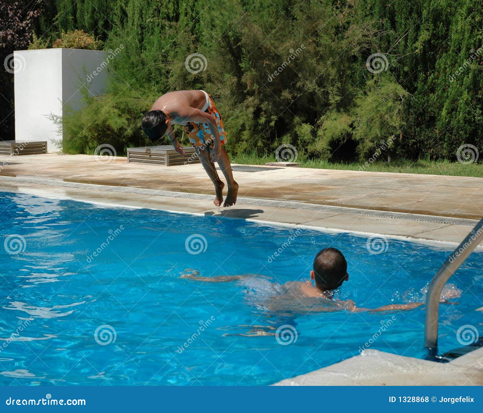 Pool jump stock photo. Image of blue, play, jump, acrobatic - 1328868