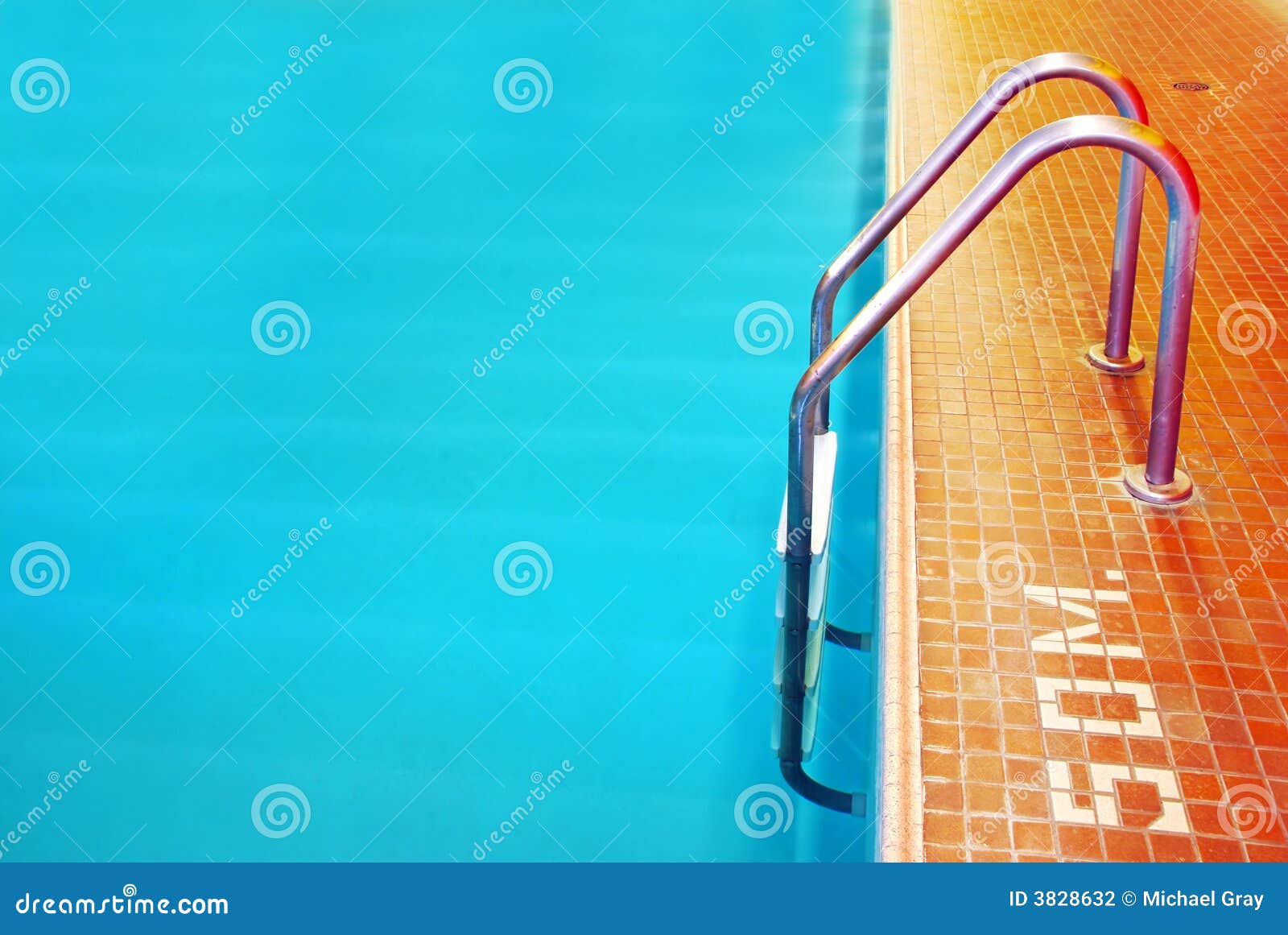Pool Ladder Front View Of The Ladder From Out Of The Water Royalty-Free ...