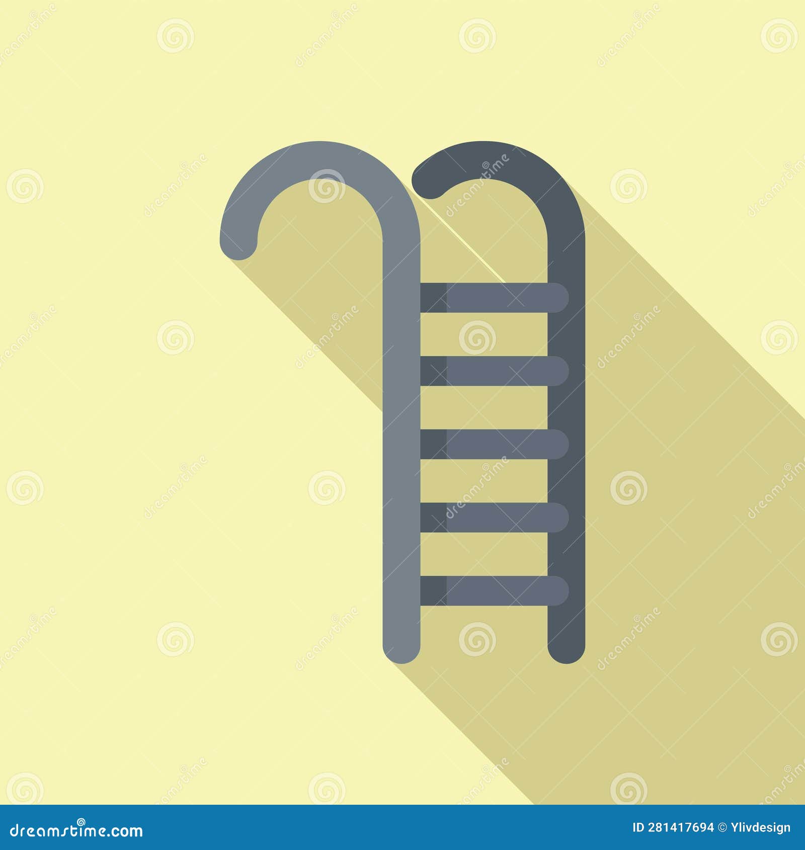 Pool Ladder Icon Flat Vector. Water Cleaning Stock Illustration ...