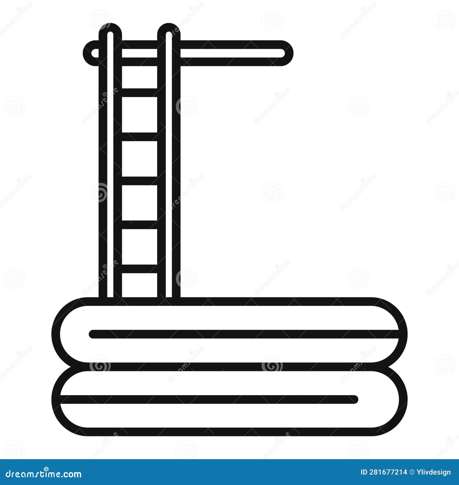 Pool Ladder Icon Outline Vector. Water Park Stock Vector - Illustration ...