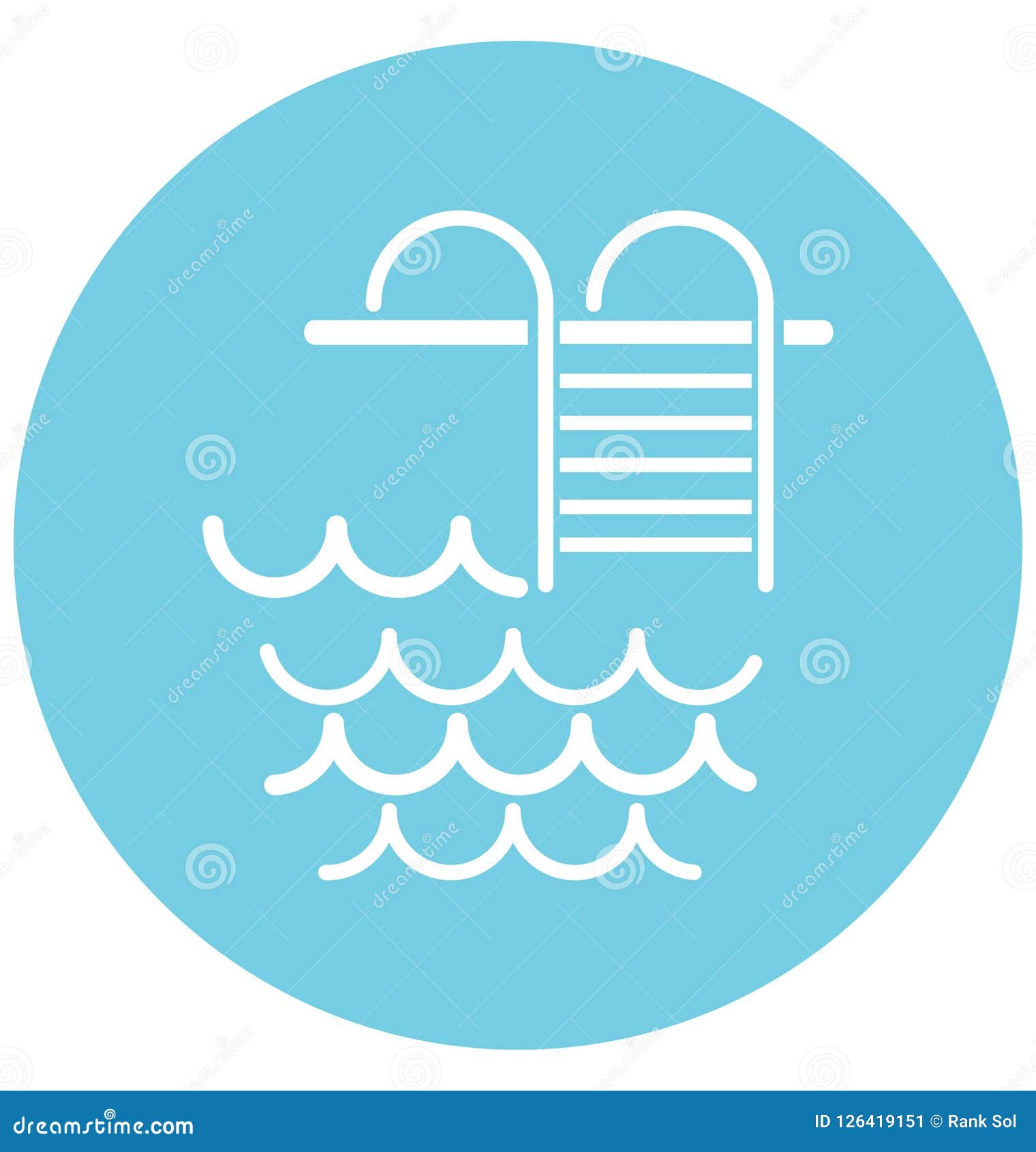 Pool Ladders Isolate Vector Icon Editable Stock Vector - Illustration ...