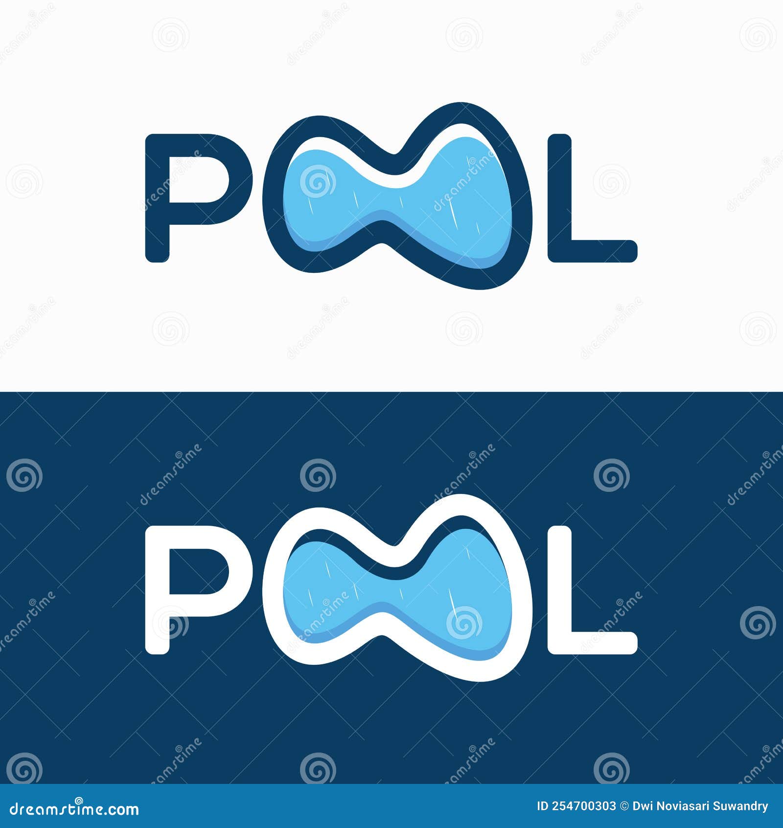 Pool Letter Vector Logo Illustration Stock Vector - Illustration of ...