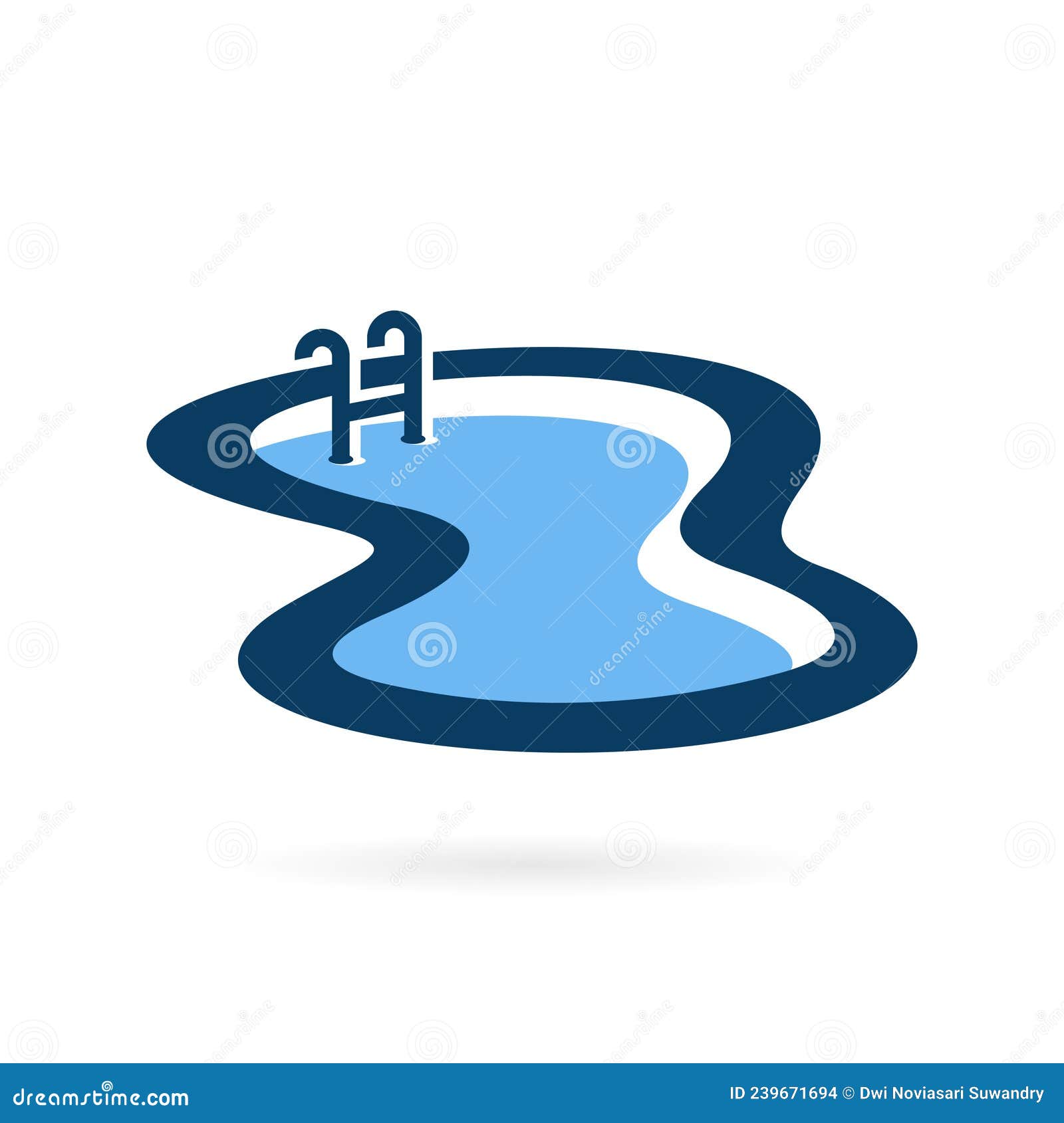 Pool Logo with Modern Concept Stock Vector - Illustration of surface ...