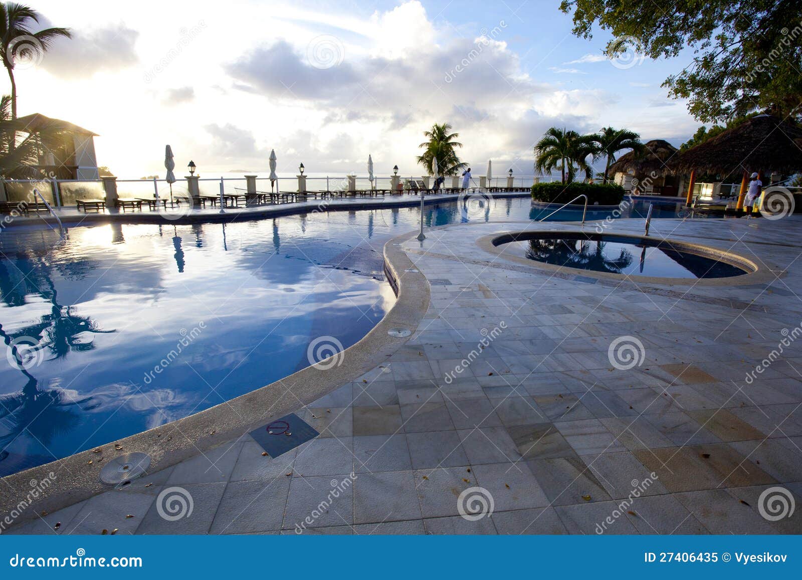 The pool in the morning stock image. Image of morning - 27406435