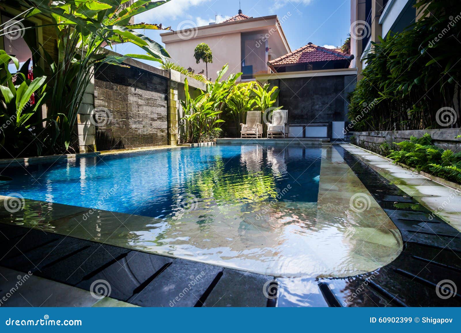 Pool near the hotel stock image. Image of elegance, outdoors - 60902399