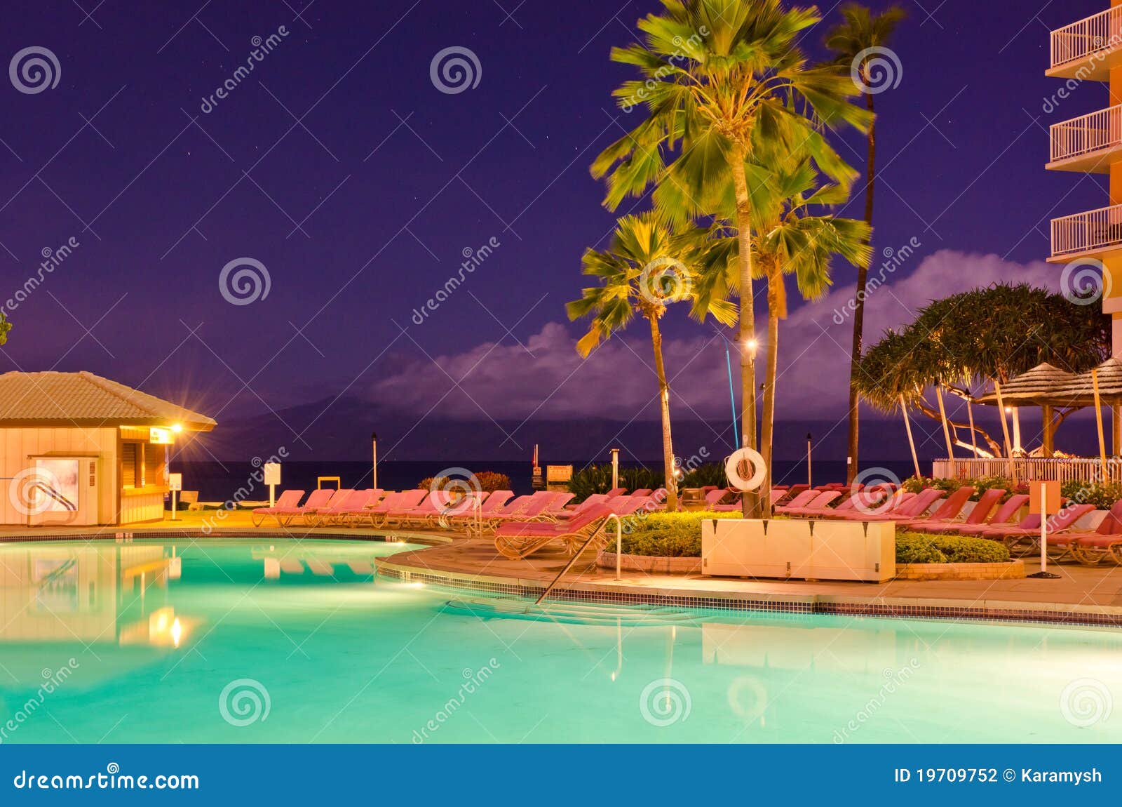A Pool at Night. stock photo. Image of abundance, exterior - 19709752